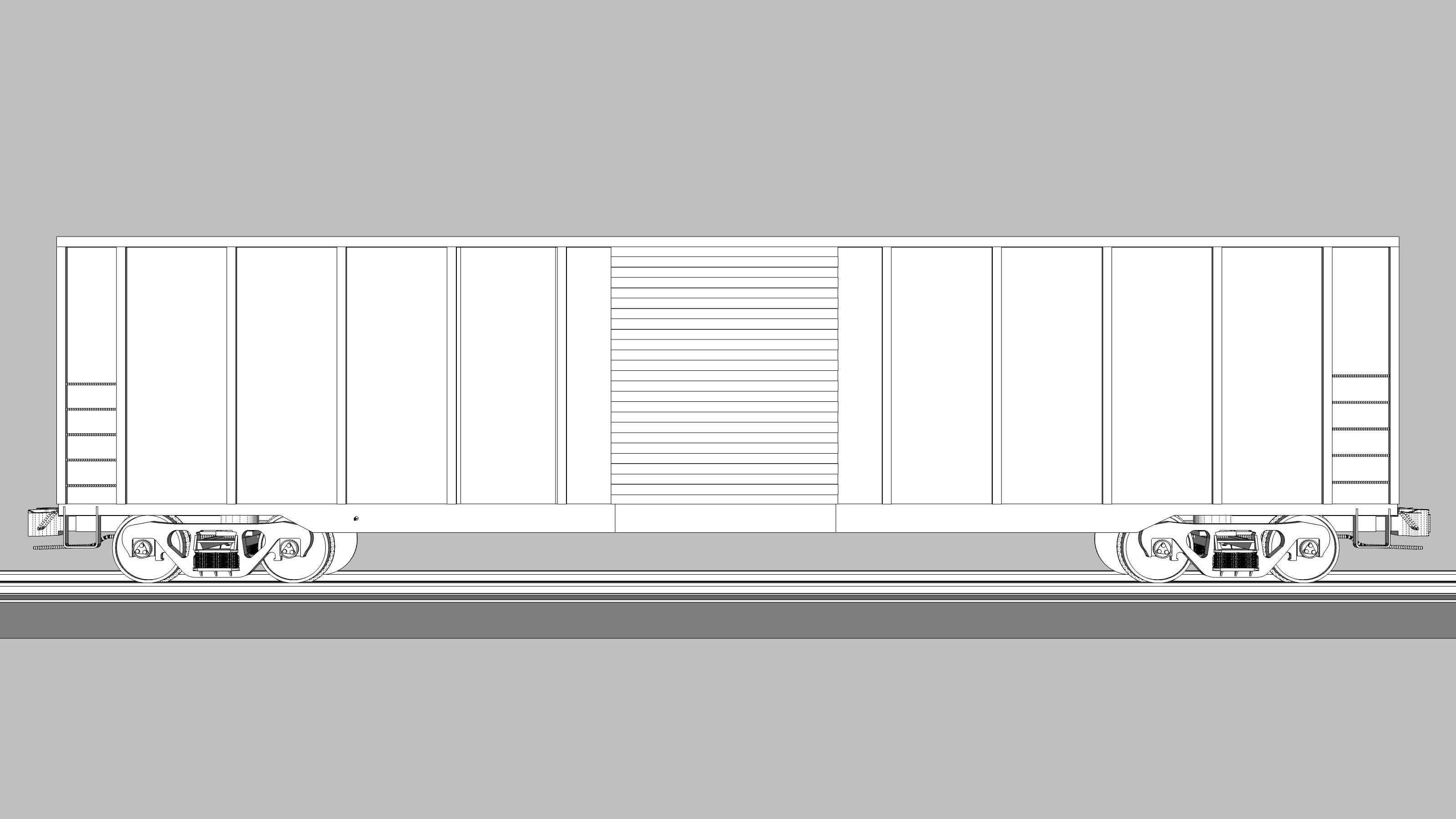 Boxcar Freight Train Car - 3D Model by SpiritSwitchboard