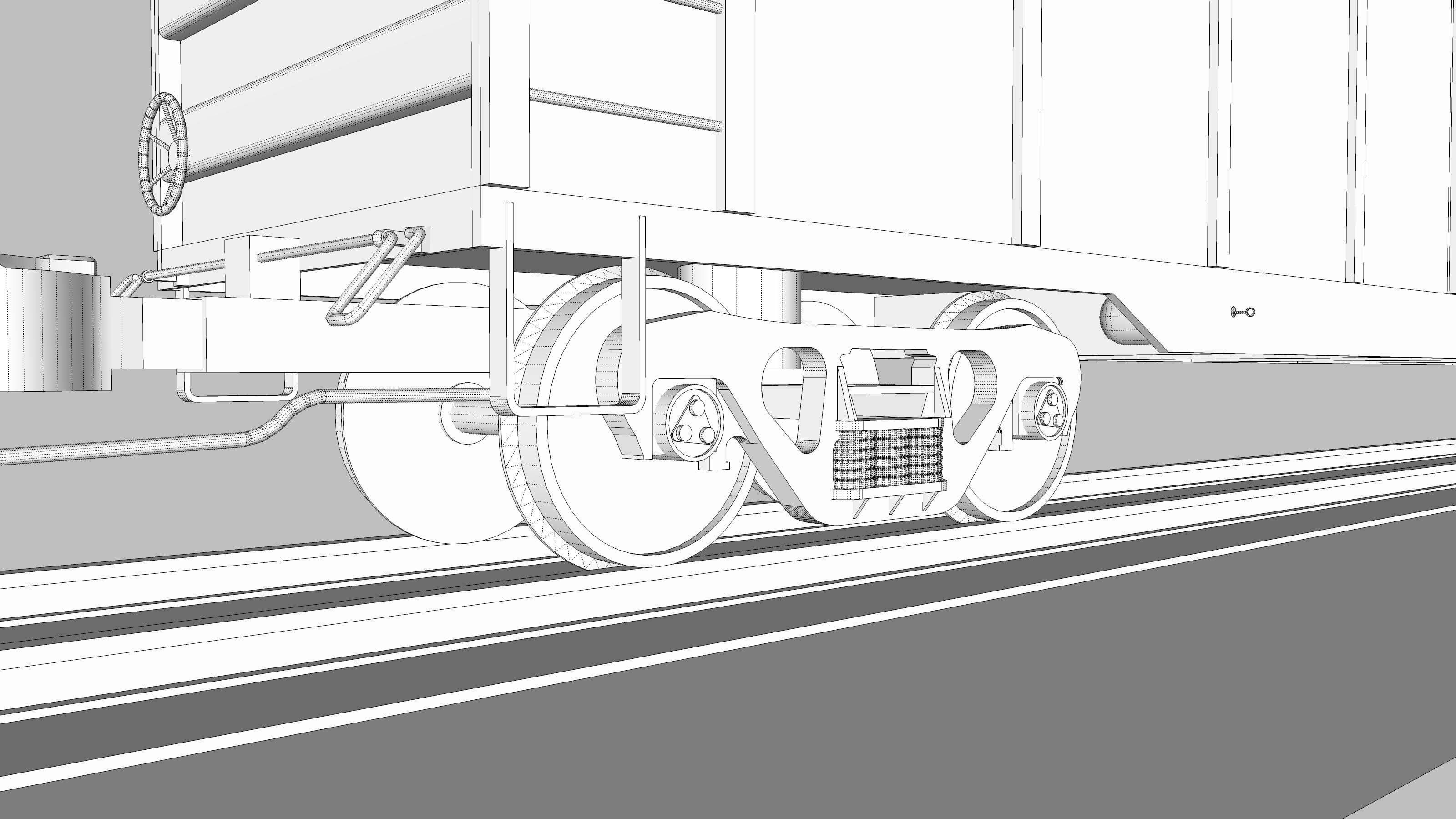 Boxcar Freight Train Car - 3D Model by SpiritSwitchboard