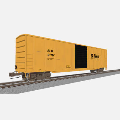 Boxcar Freight Train Car - 3D Model by SpiritSwitchboard