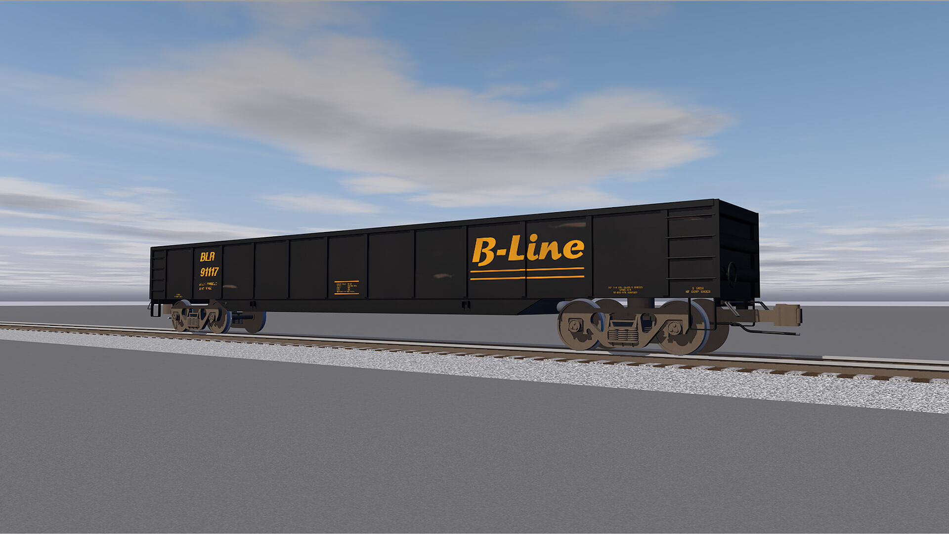 Freight Train Car - Gondola 3D Model by SpiritSwitchboard