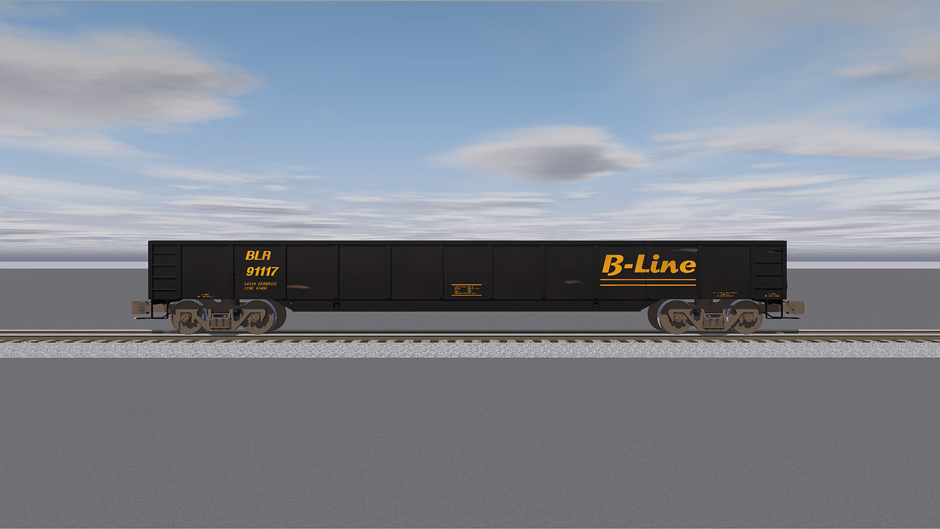 Freight Train Car - Gondola 3D Model by SpiritSwitchboard