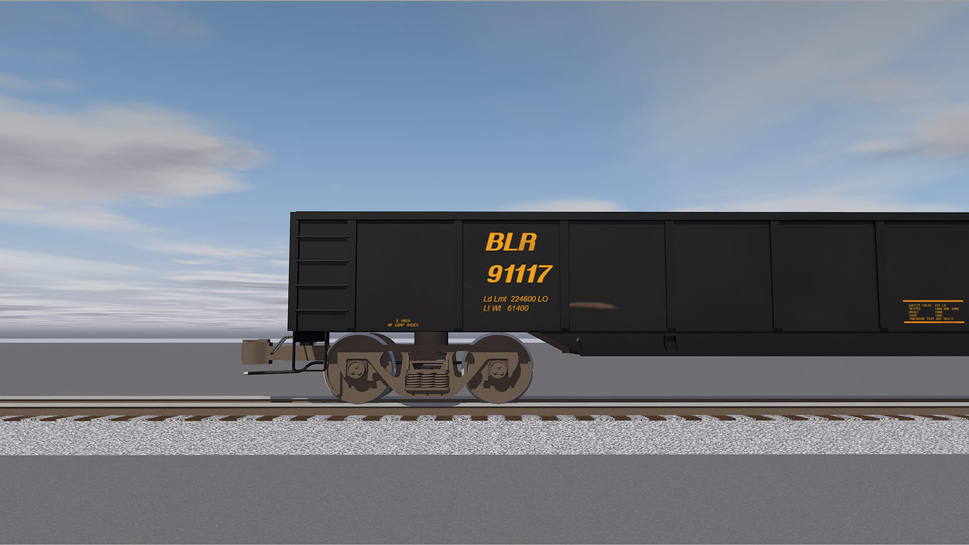 Freight Train Car - Gondola 3D Model by SpiritSwitchboard