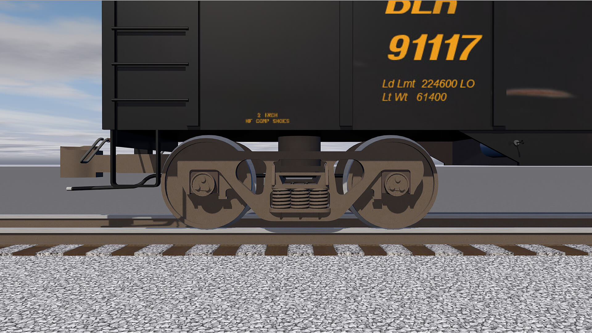 Freight Train Car - Gondola 3D Model by SpiritSwitchboard