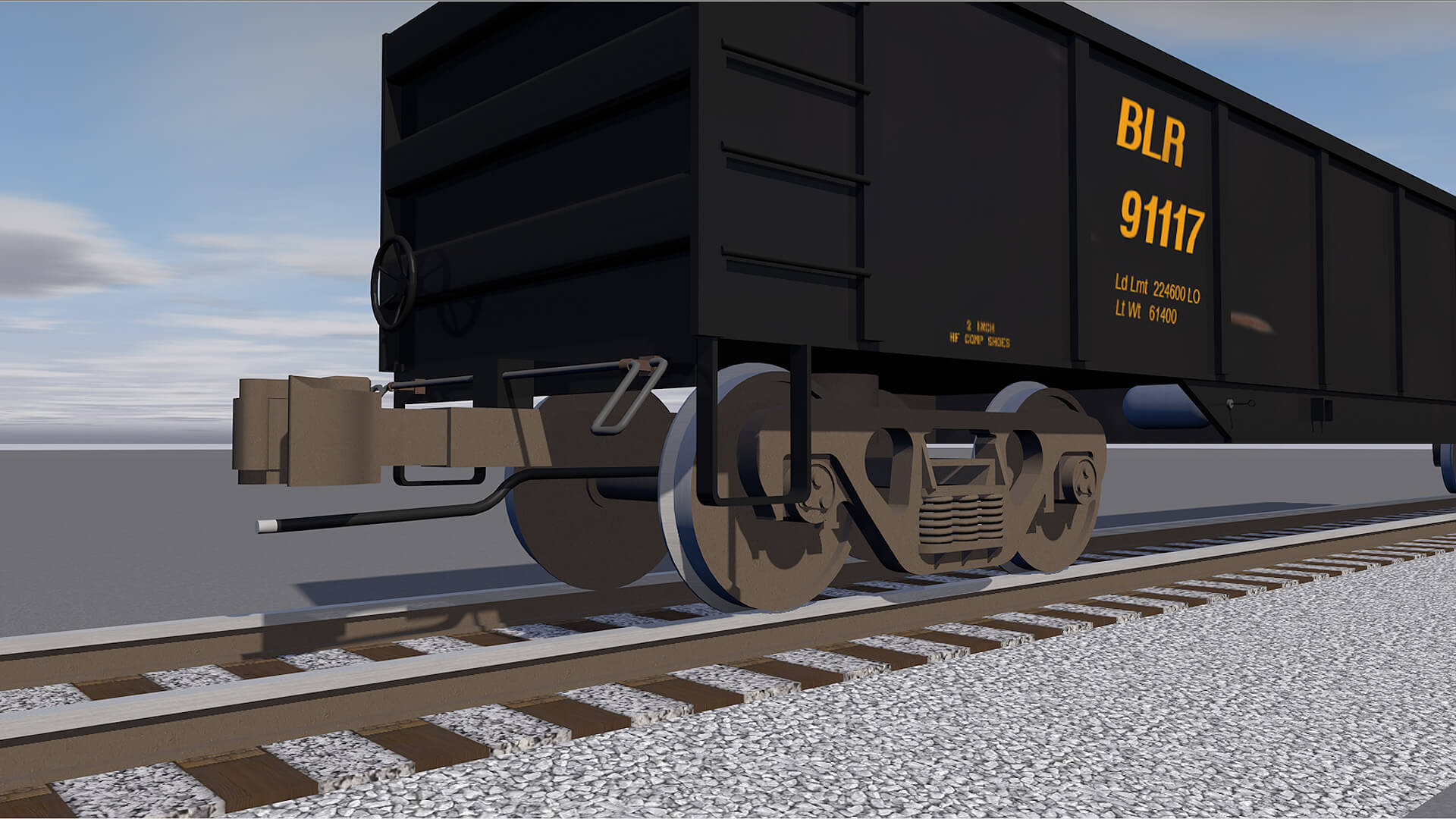 Freight Train Car - Gondola 3D Model by SpiritSwitchboard