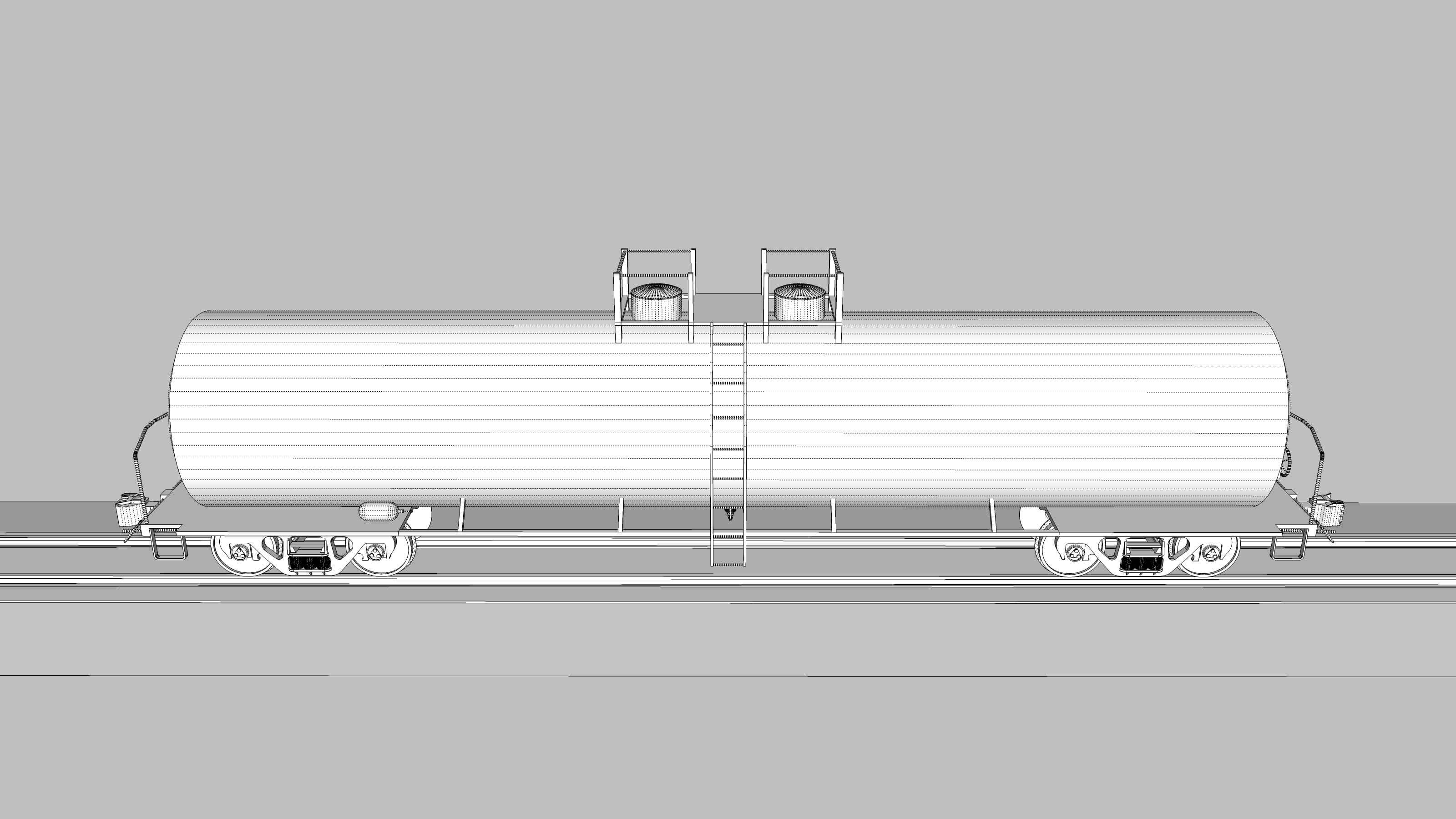 Freight Train Car - Tank Car 3D Model by SpiritSwitchboard