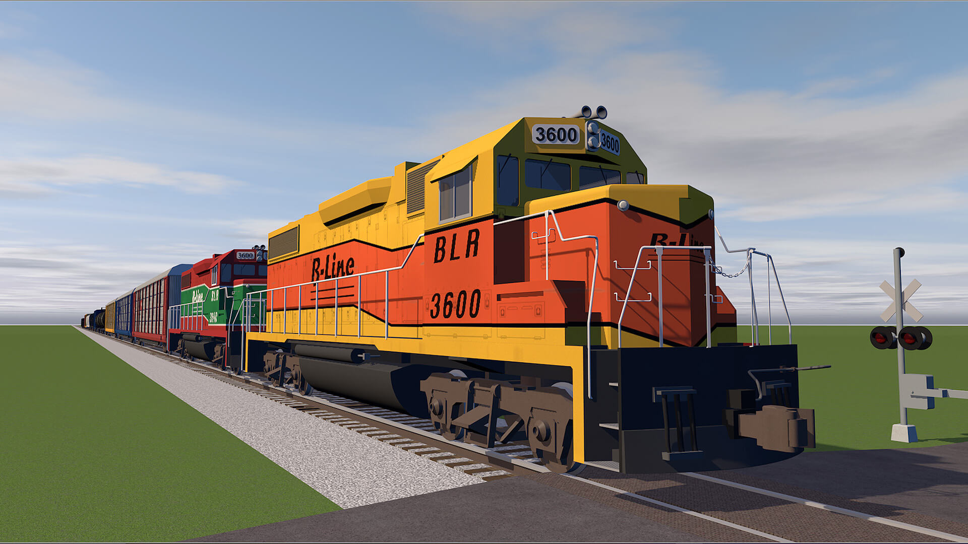 Freight Train - Railroad Model Pack by SpiritSwitchboard