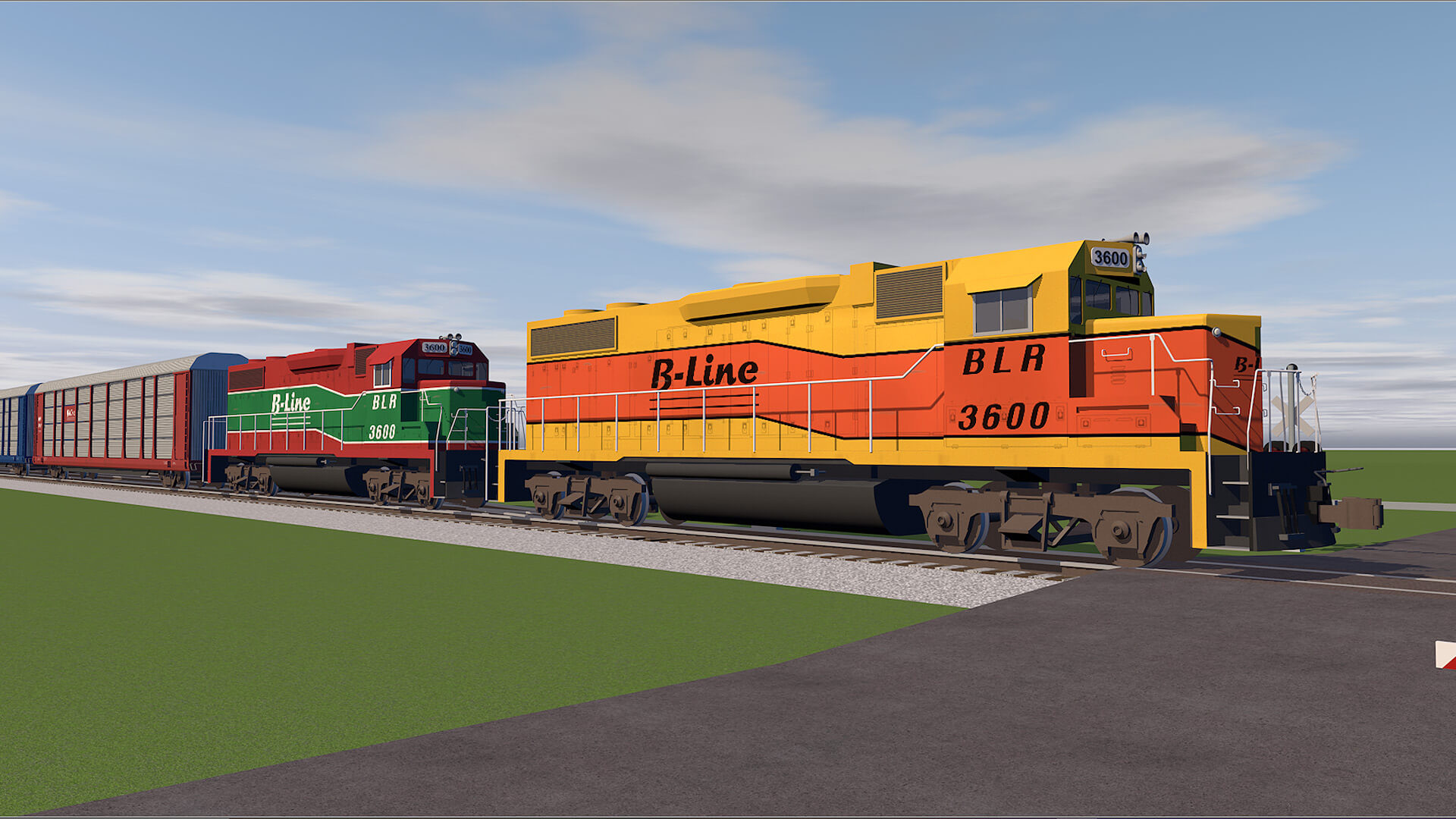 Freight Train - Railroad Model Pack by SpiritSwitchboard