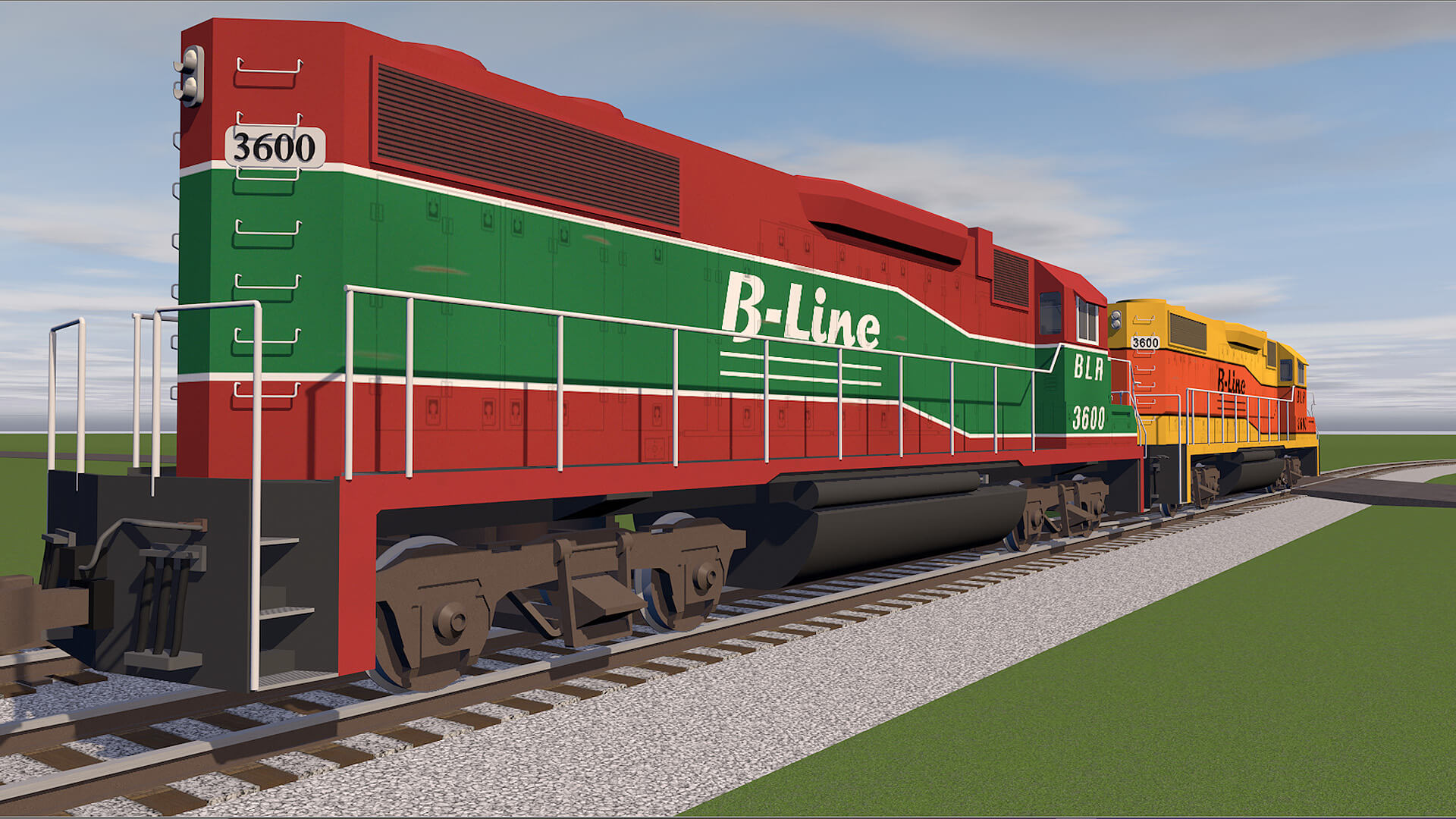 Freight Train - Railroad Model Pack by SpiritSwitchboard