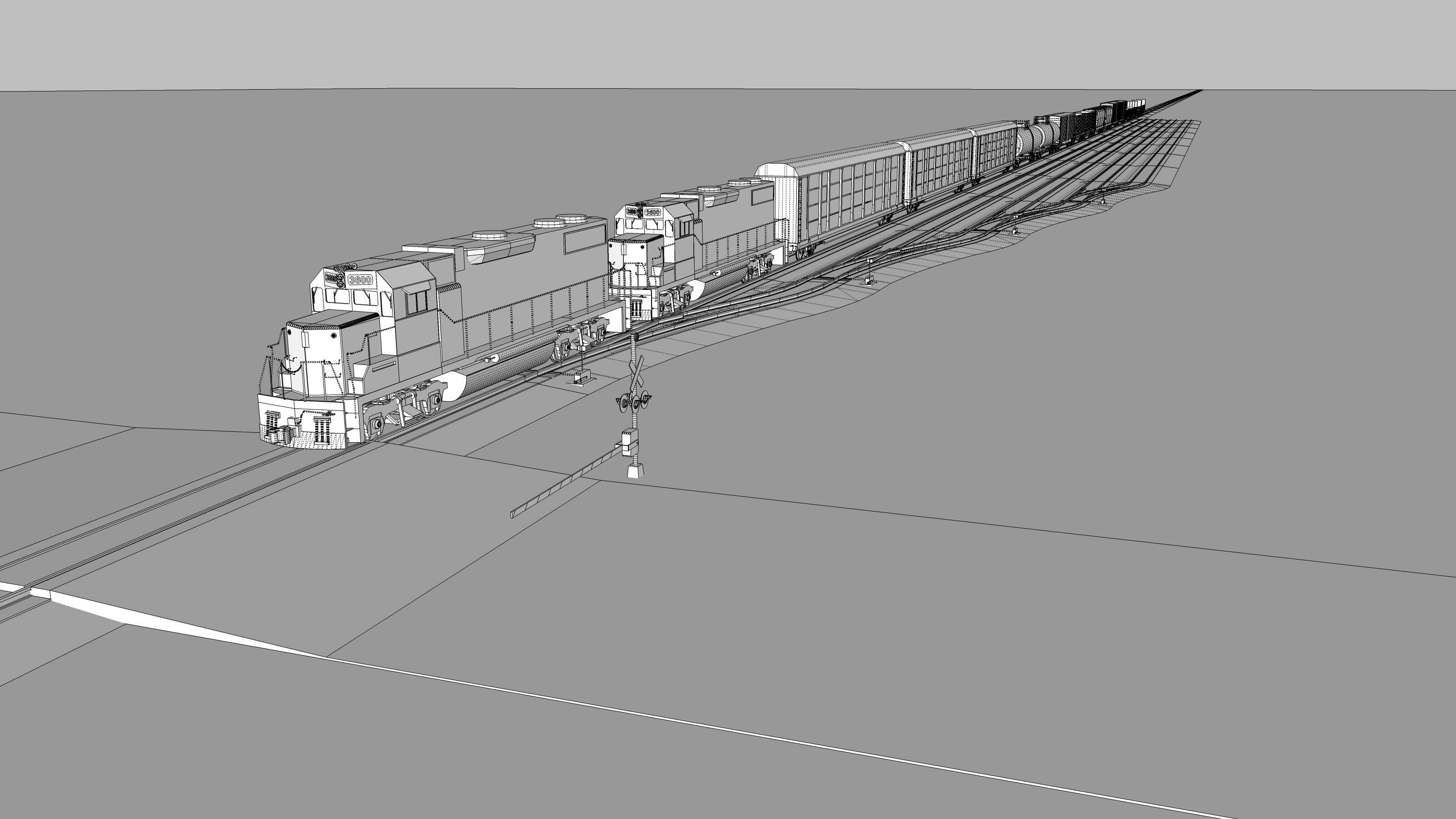 Freight Train - Railroad Model Pack by SpiritSwitchboard