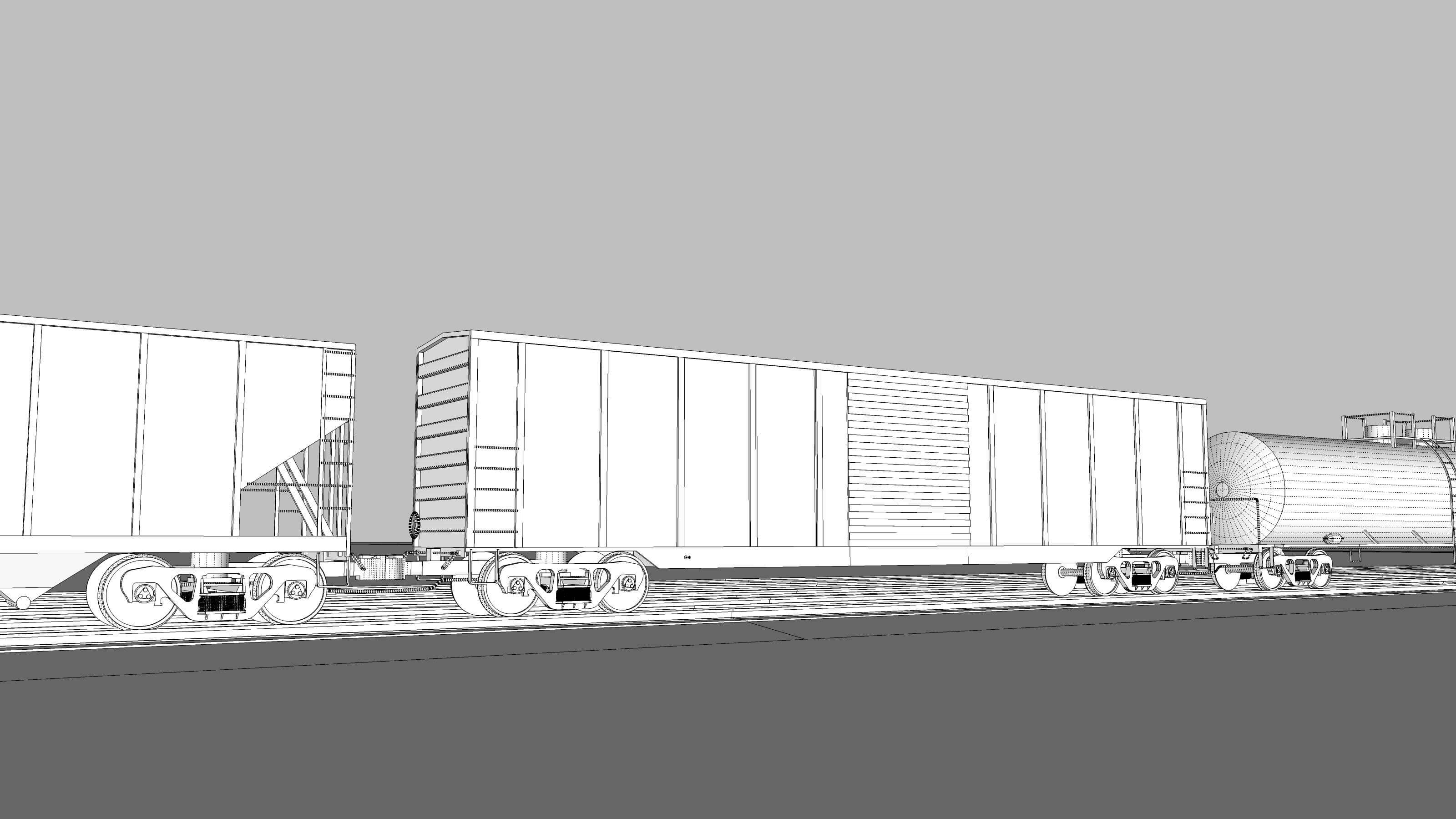 Freight Train - Railroad Model Pack by SpiritSwitchboard