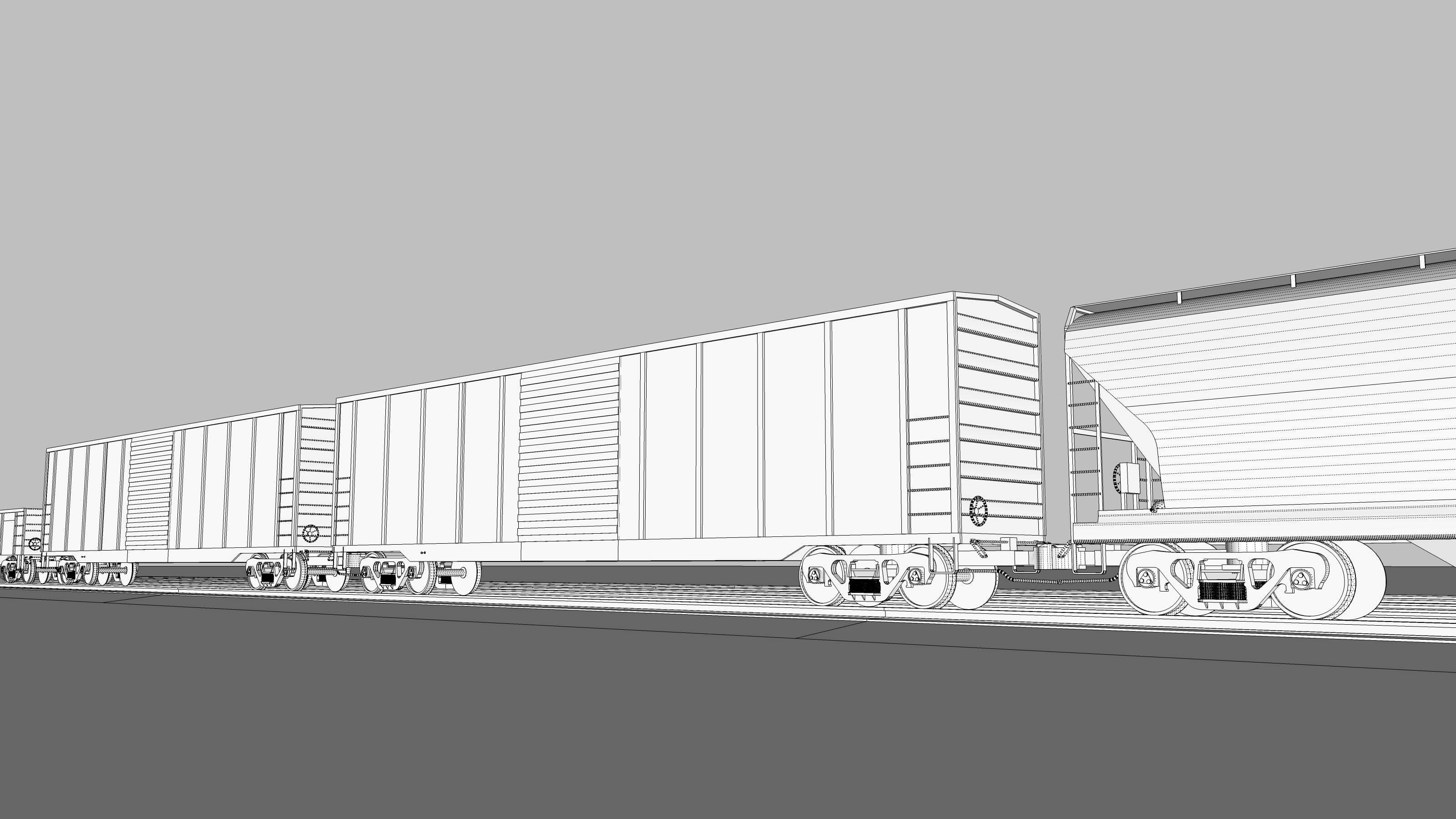 Freight Train - Railroad Model Pack by SpiritSwitchboard