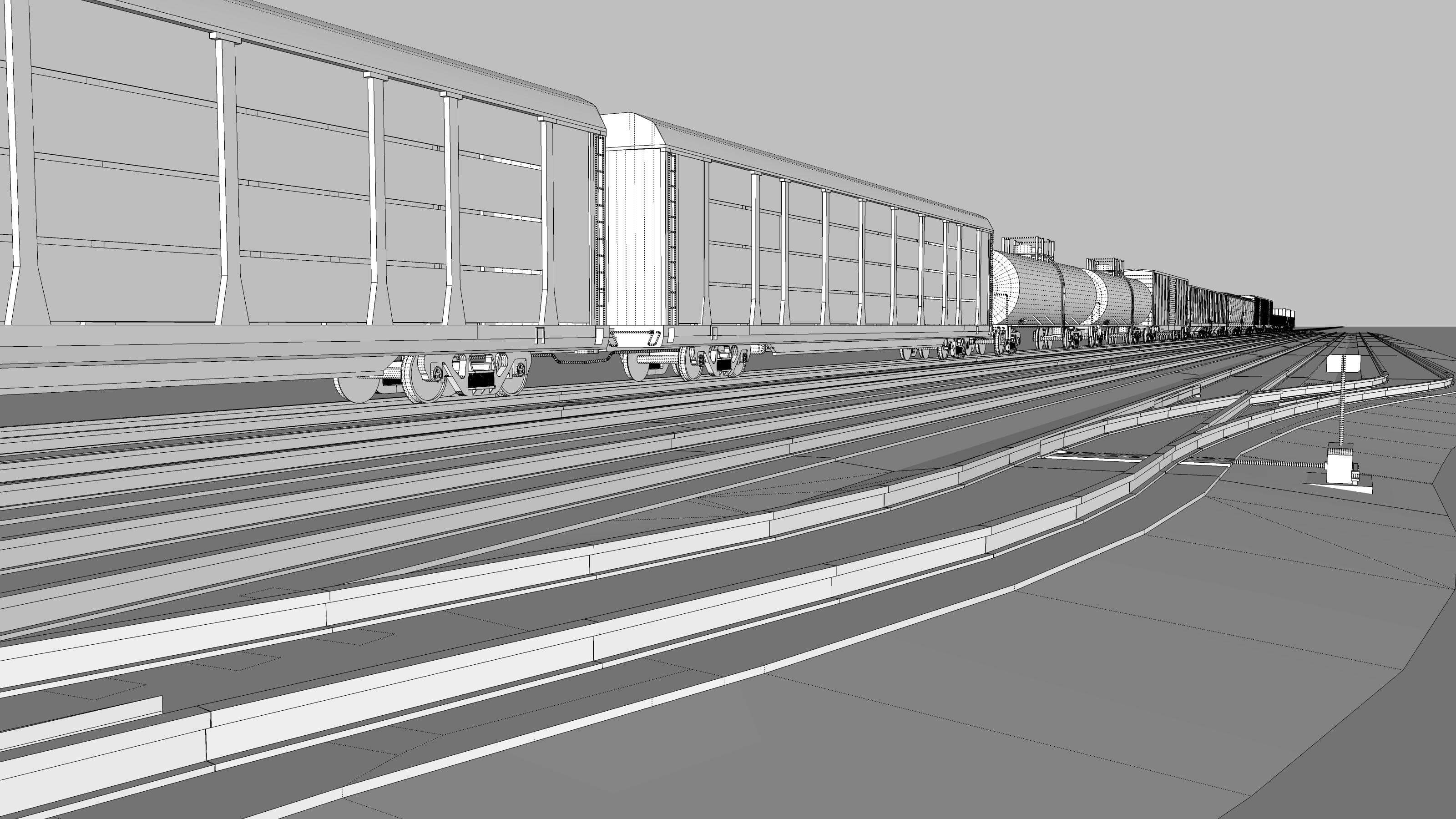 Freight Train - Railroad Model Pack by SpiritSwitchboard