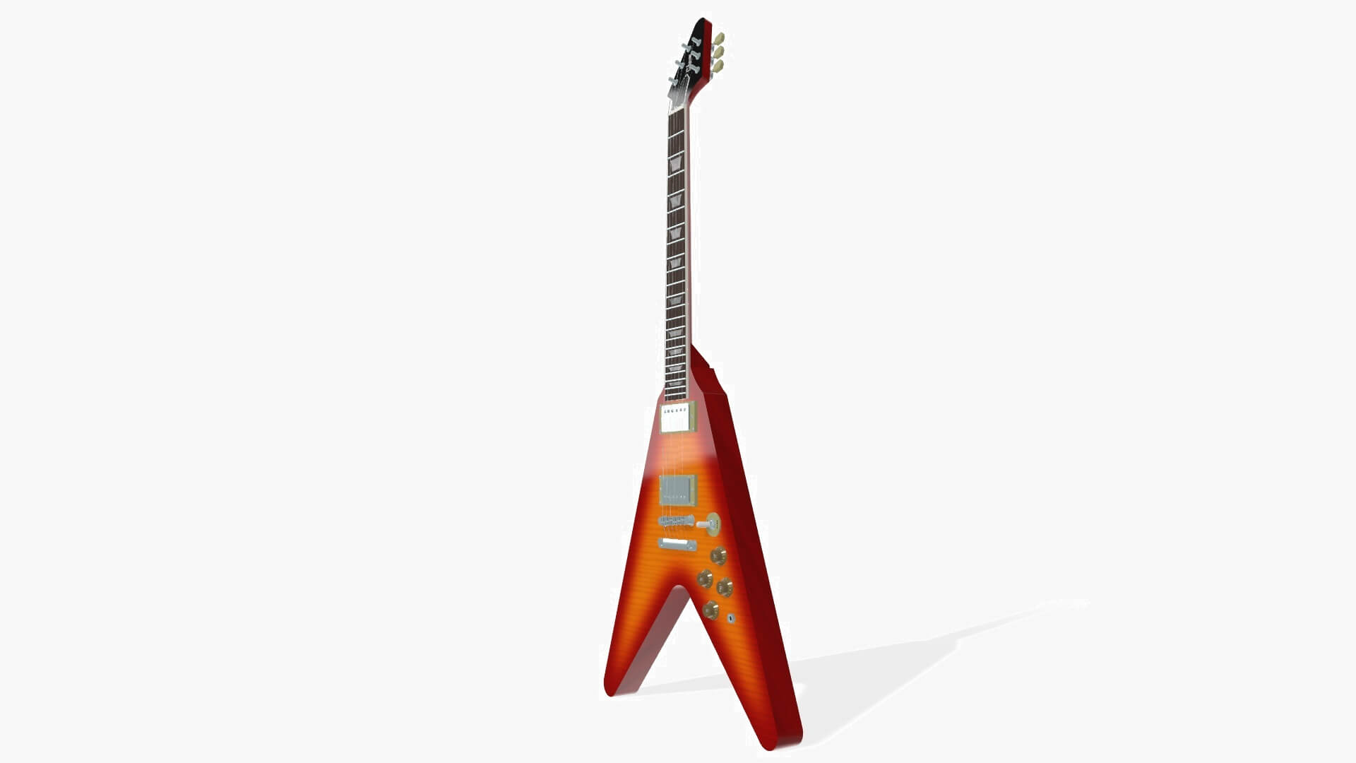 Gibson Custom Flying V Guitar - Sunburst Finish 3D Model by ...