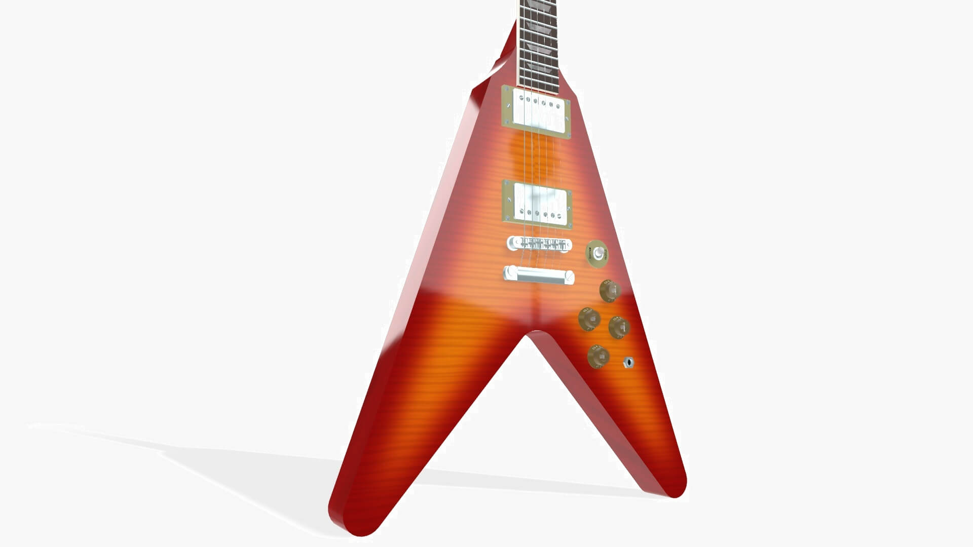Gibson Custom Flying V Guitar - Sunburst Finish 3D Model by ...