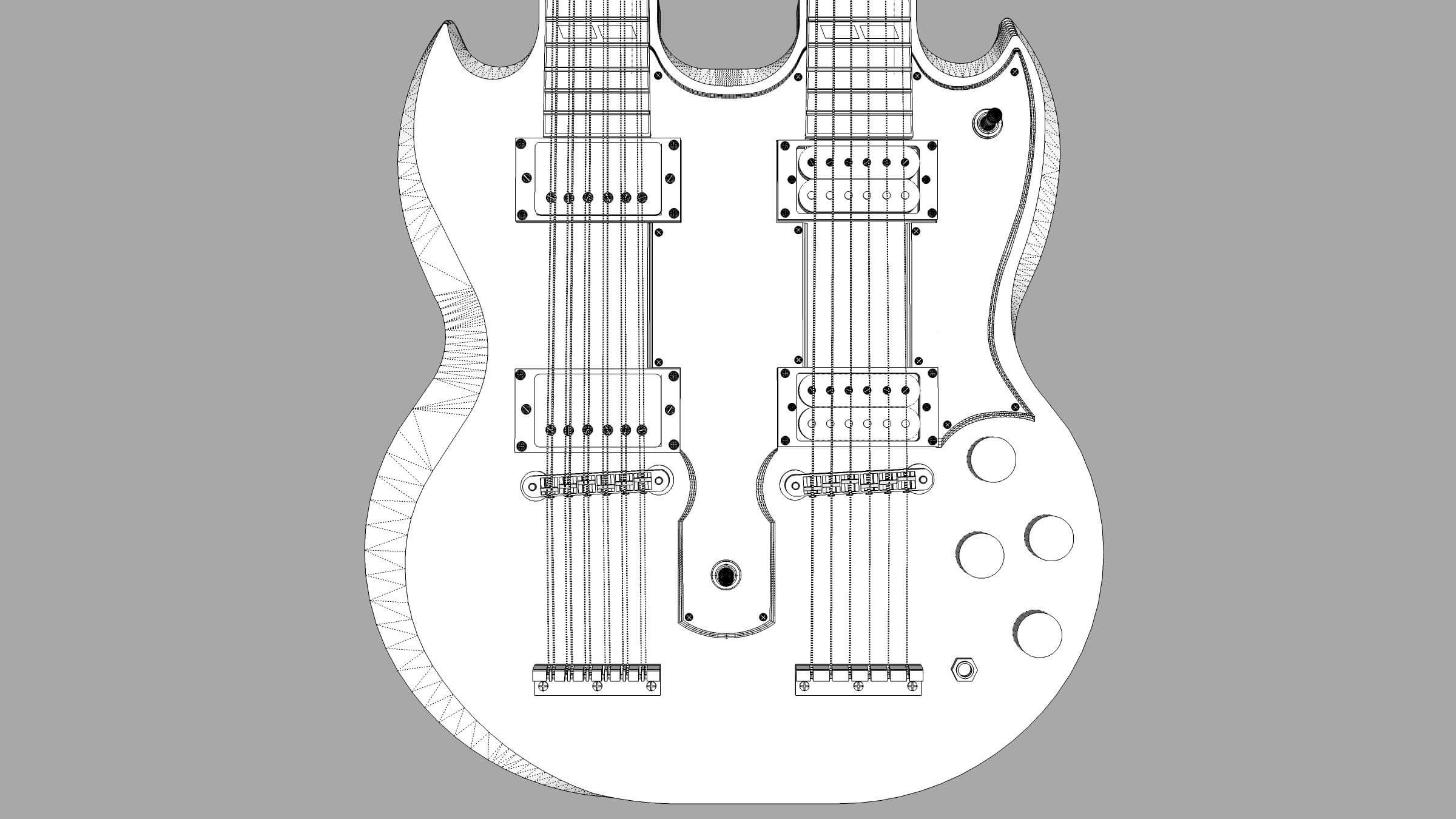 Gibson Double Neck Guitar - Jimmy Page Custom Model by SpiritSwitchboard