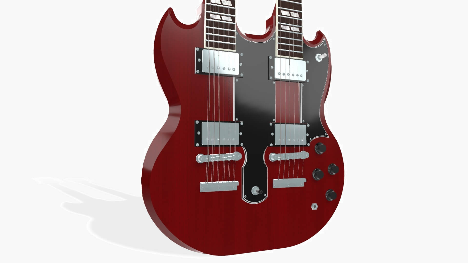 Gibson Double Neck Guitar With Heritage Cherry Finish - 3D Model by ...