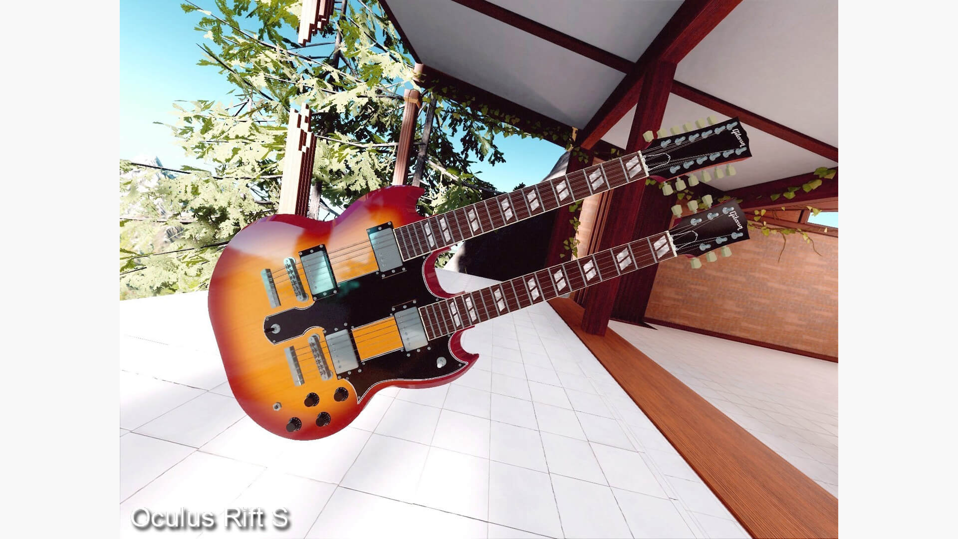 Gibson Double Neck Guitar With Sunburst Finish - 3D Model by ...