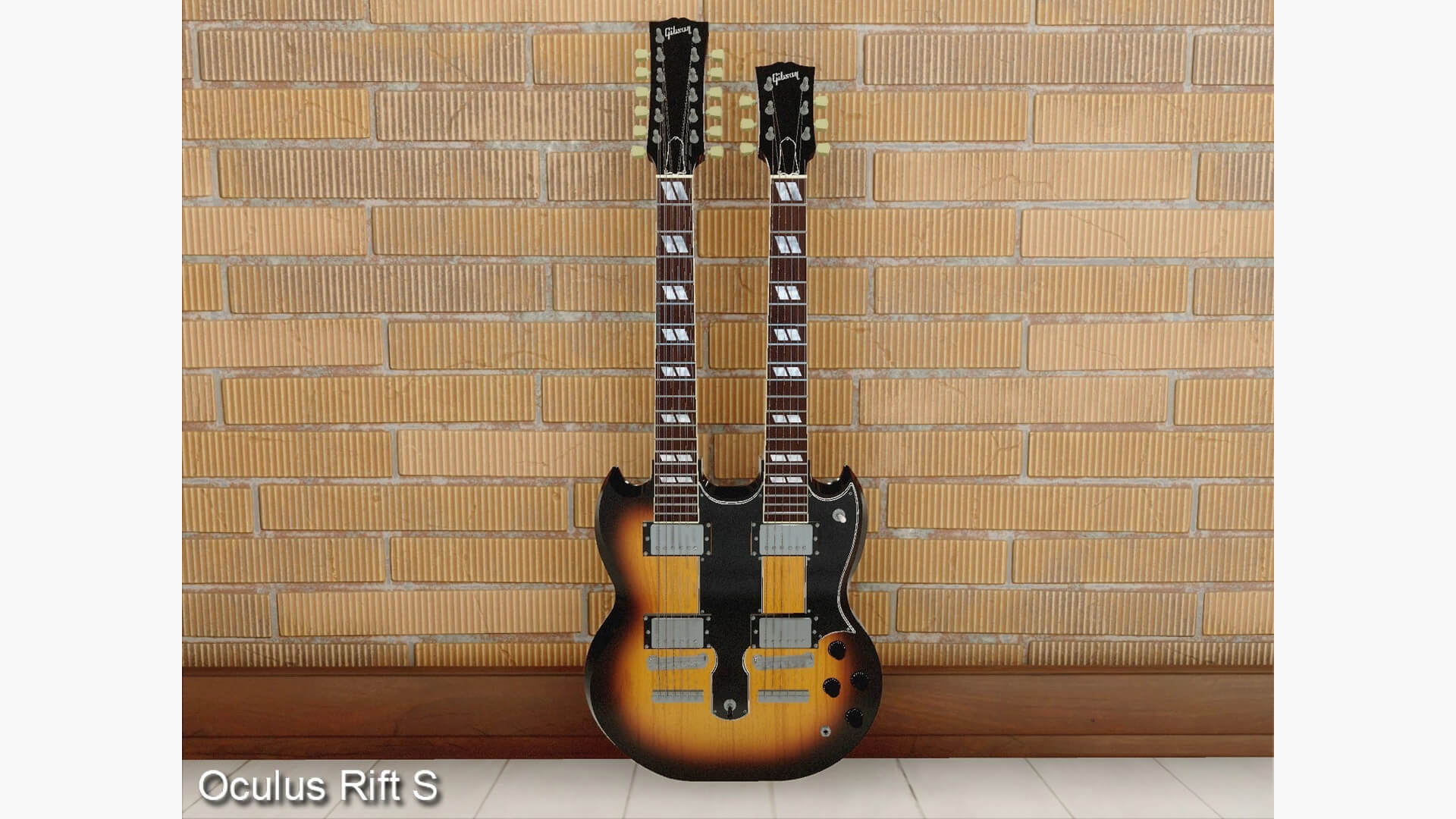 Gibson Double Neck Guitar With Tobacco Sunburst Finish - 3D Model by ...