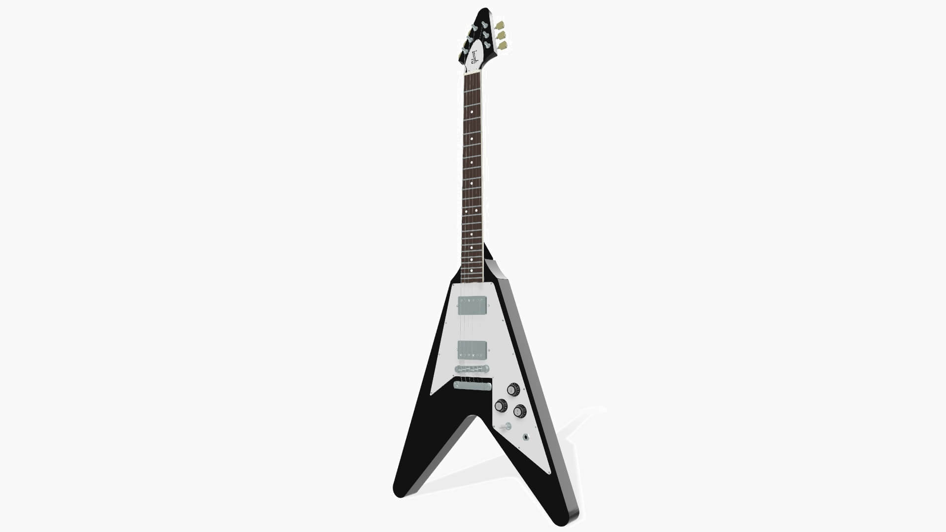 Gibson Flying V Guitar - Black Finish 3D Model by SpiritSwitchboard