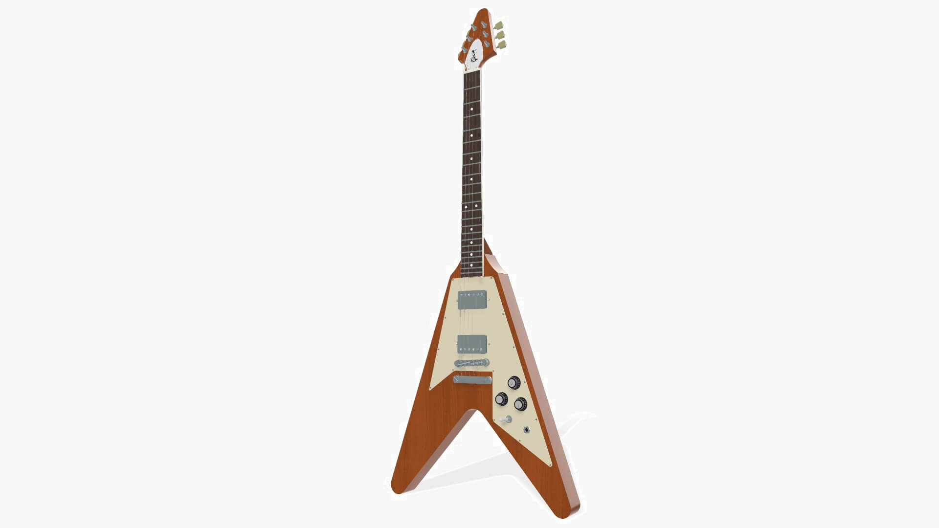 Gibson Flying V Guitar - Wood Finish 3D Model by SpiritSwitchboard