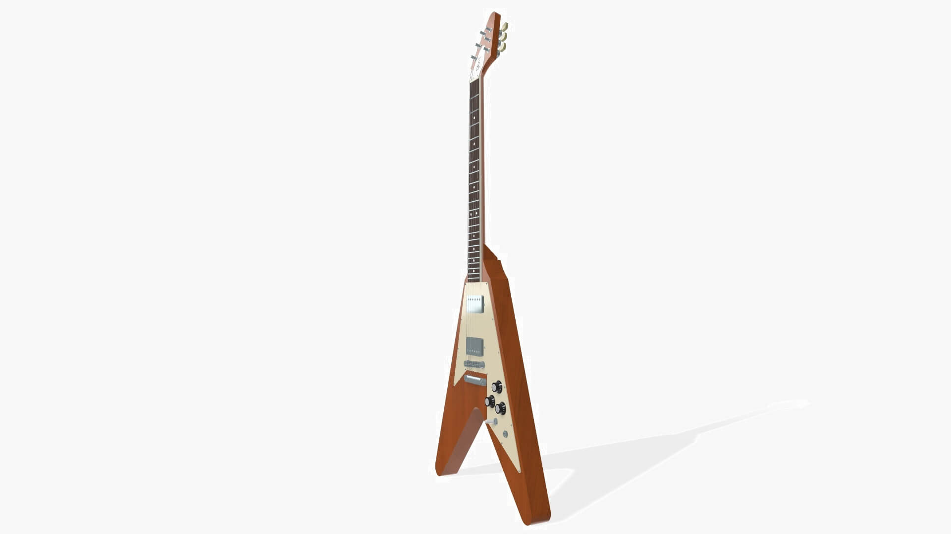 Gibson Flying V Guitar - Wood Finish 3D Model by SpiritSwitchboard