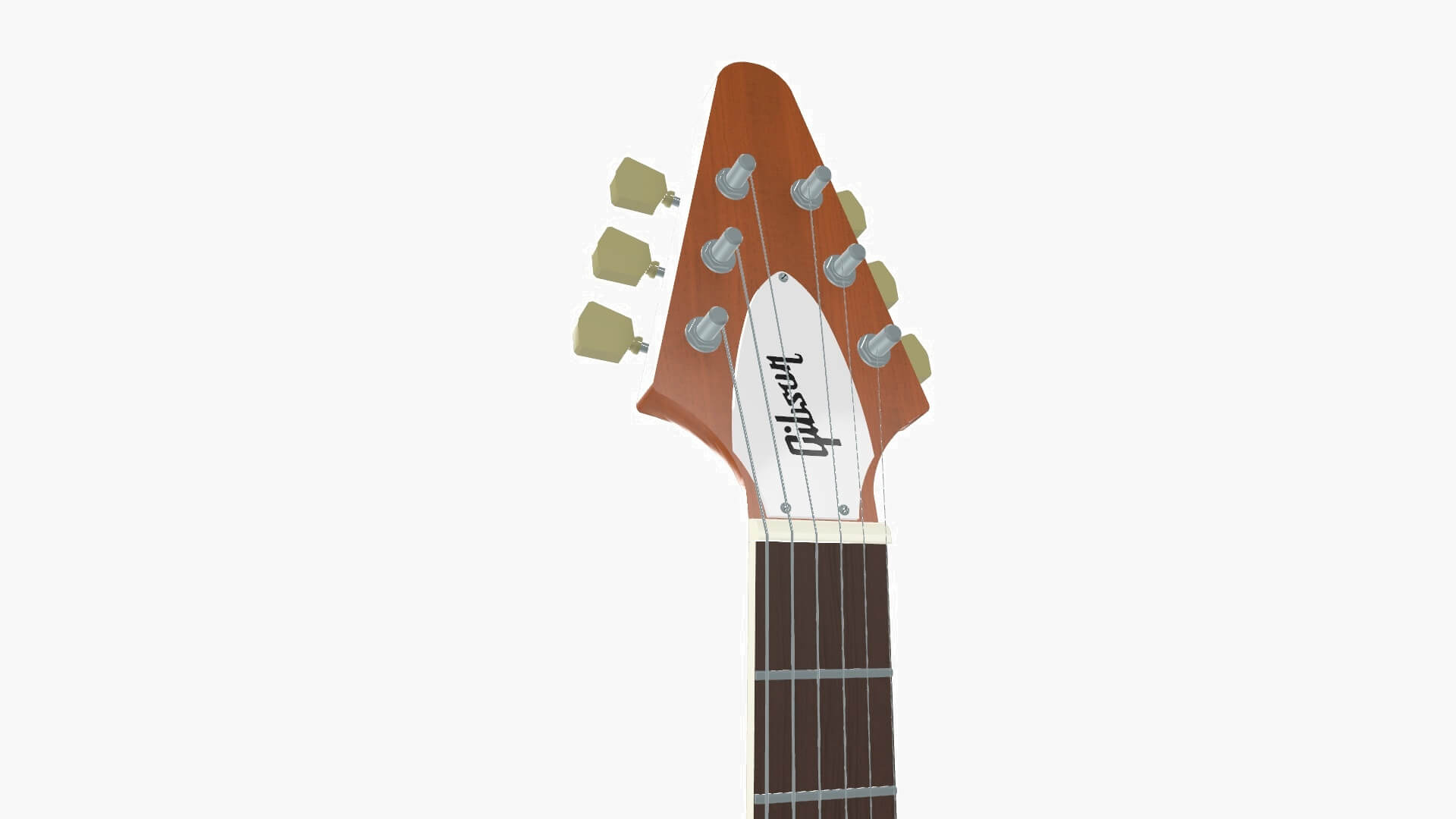 Gibson Flying V Guitar - Wood Finish 3D Model by SpiritSwitchboard