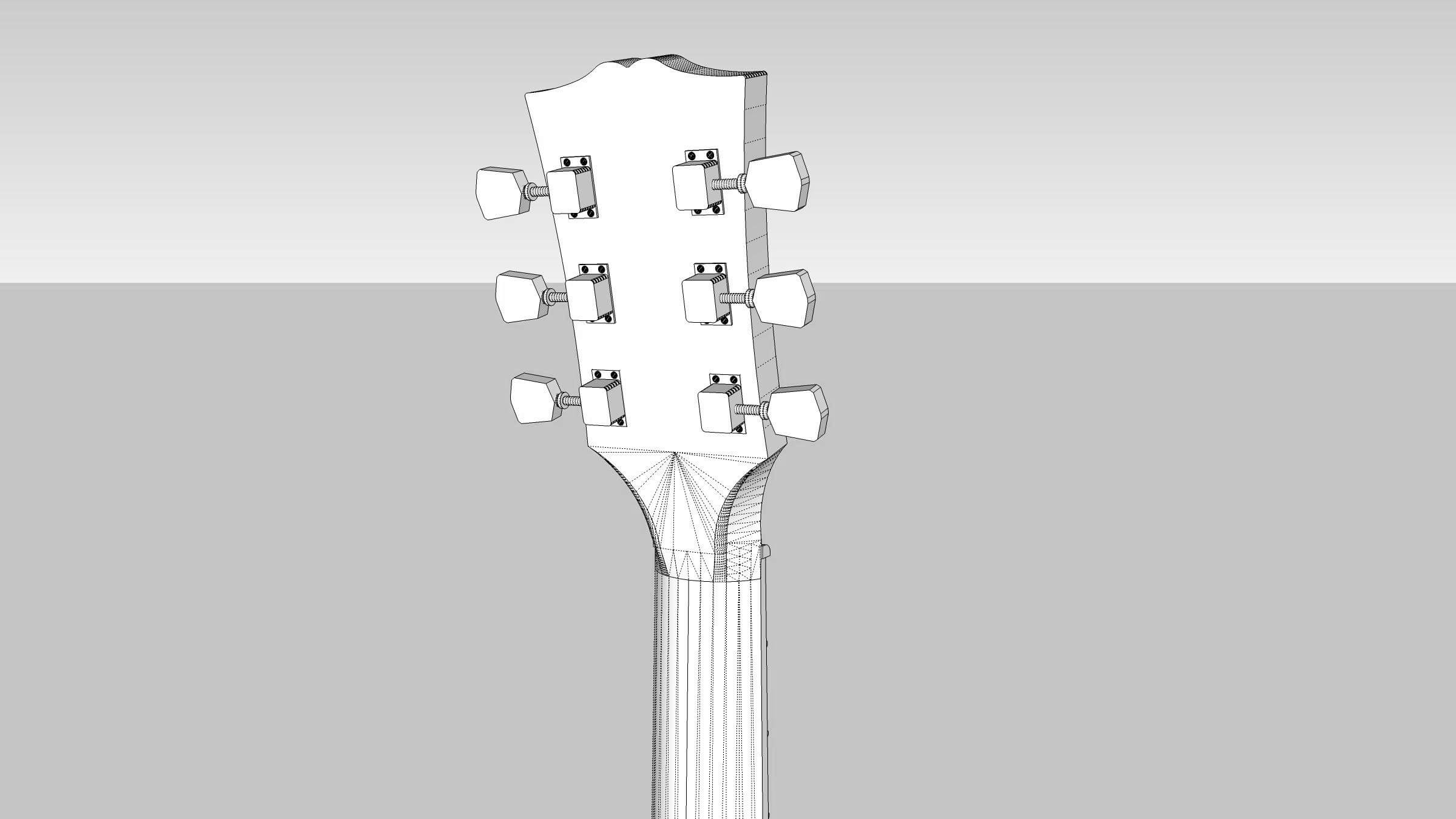 Gibson SG Guitar - Sunburst Finish 3D Model by SpiritSwitchboard