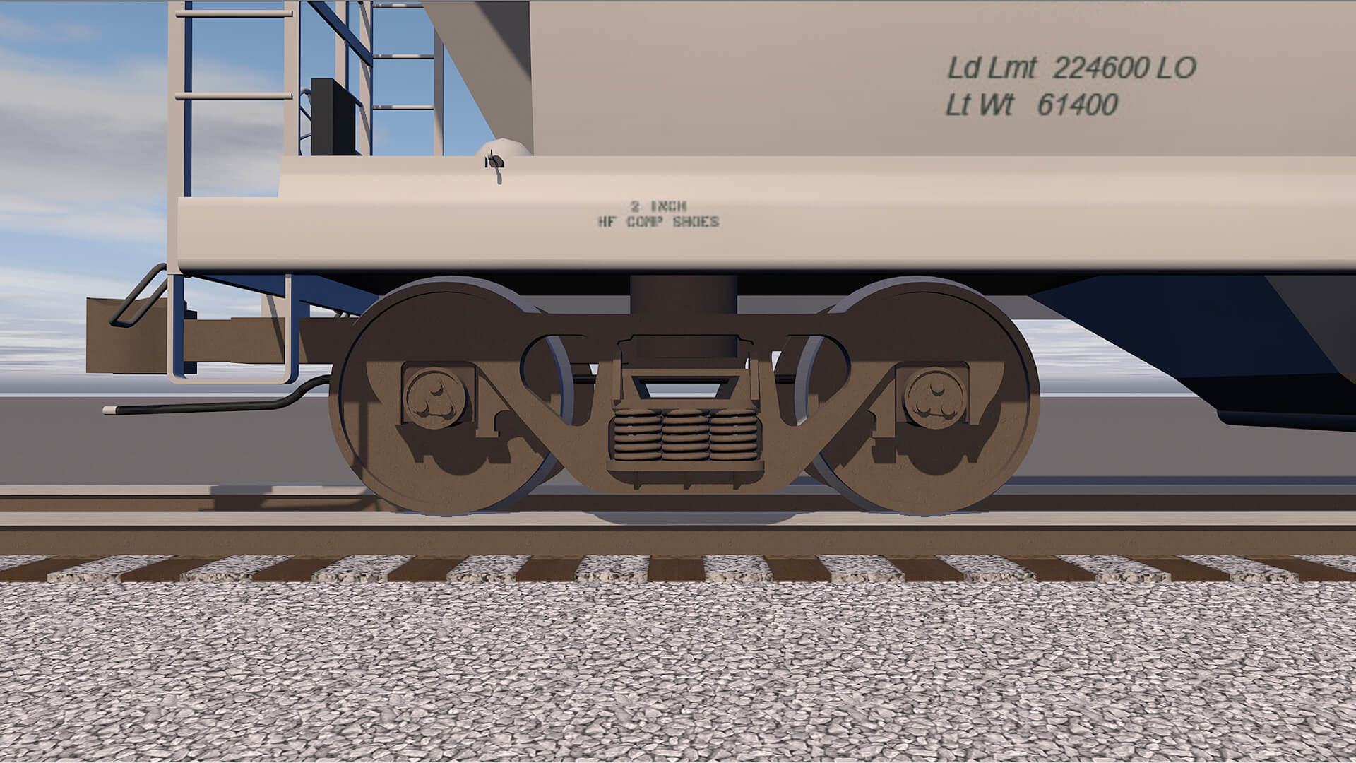 Grain Hopper Train Car - 3D Model by SpiritSwitchboard