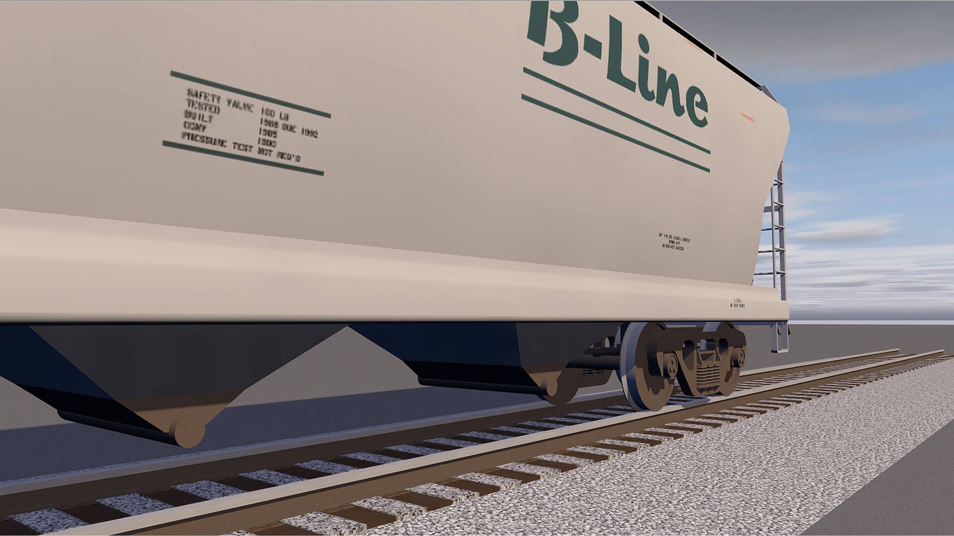 Grain Hopper Train Car - 3D Model by SpiritSwitchboard