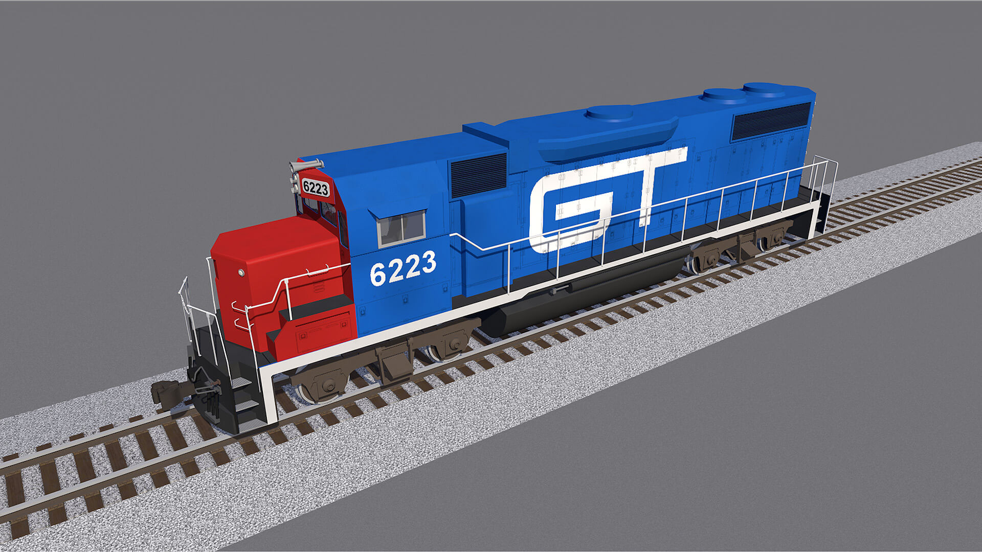 GT Train Engine - EMD GP38 3D Model by SpiritSwitchboard
