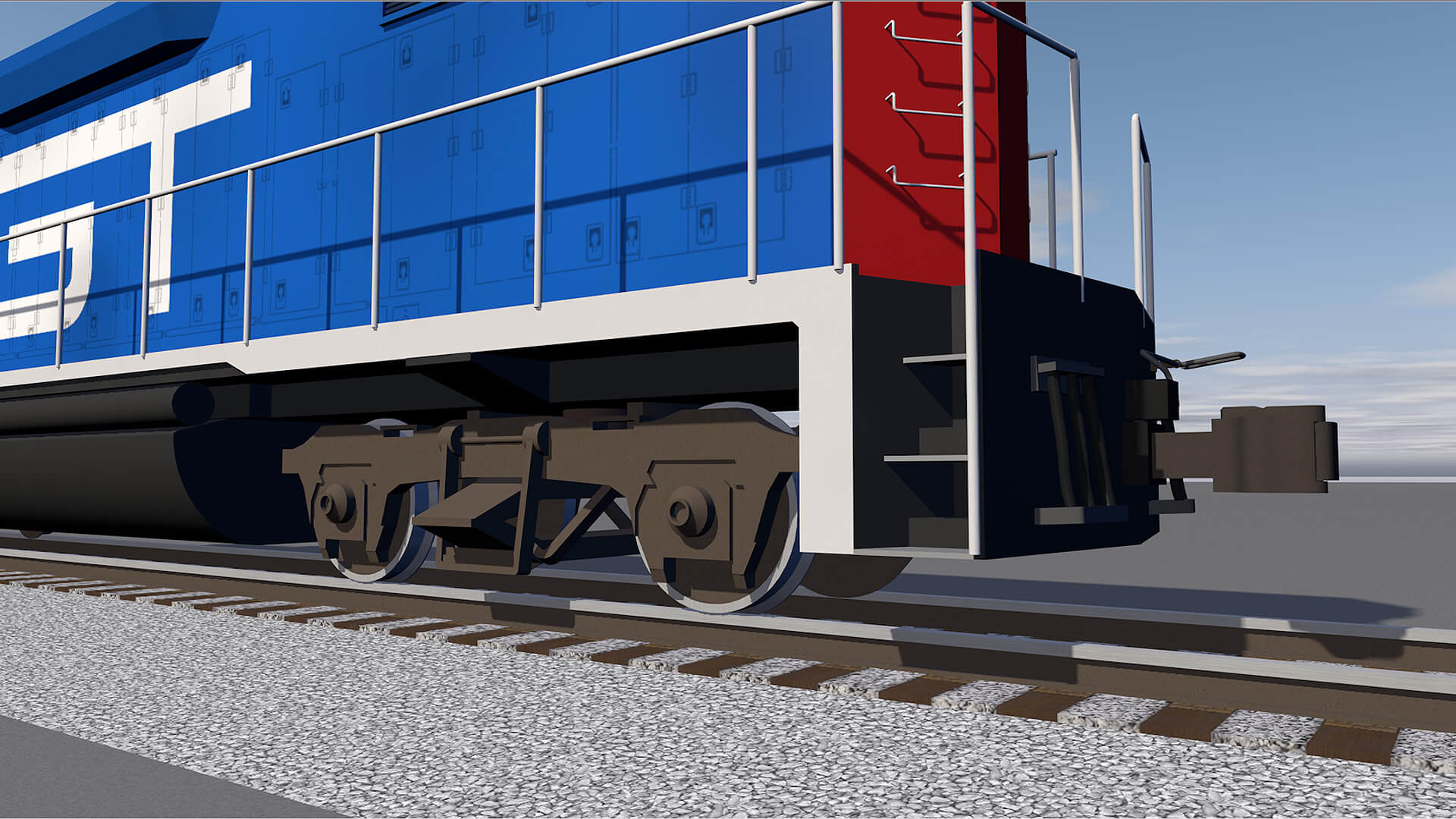 GT Train Engine - EMD GP38 3D Model by SpiritSwitchboard