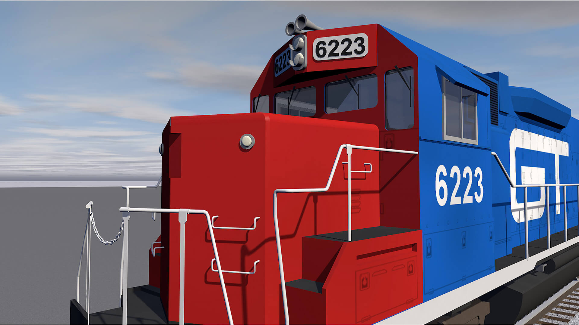 GT Train Engine - EMD GP38 3D Model by SpiritSwitchboard