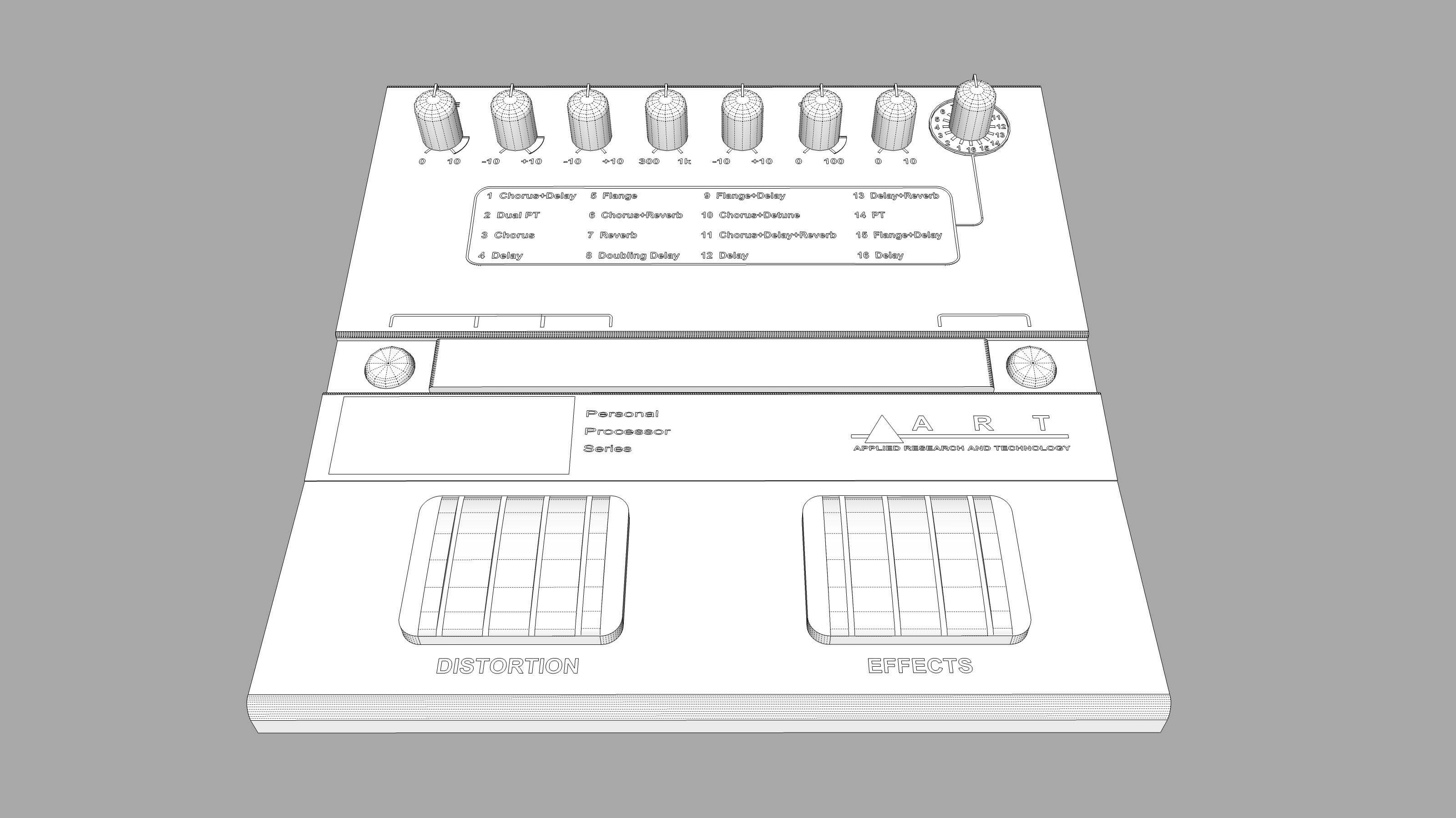 Guitar Effects Pedal - Art Xtreme 3D Model by SpiritSwitchboard