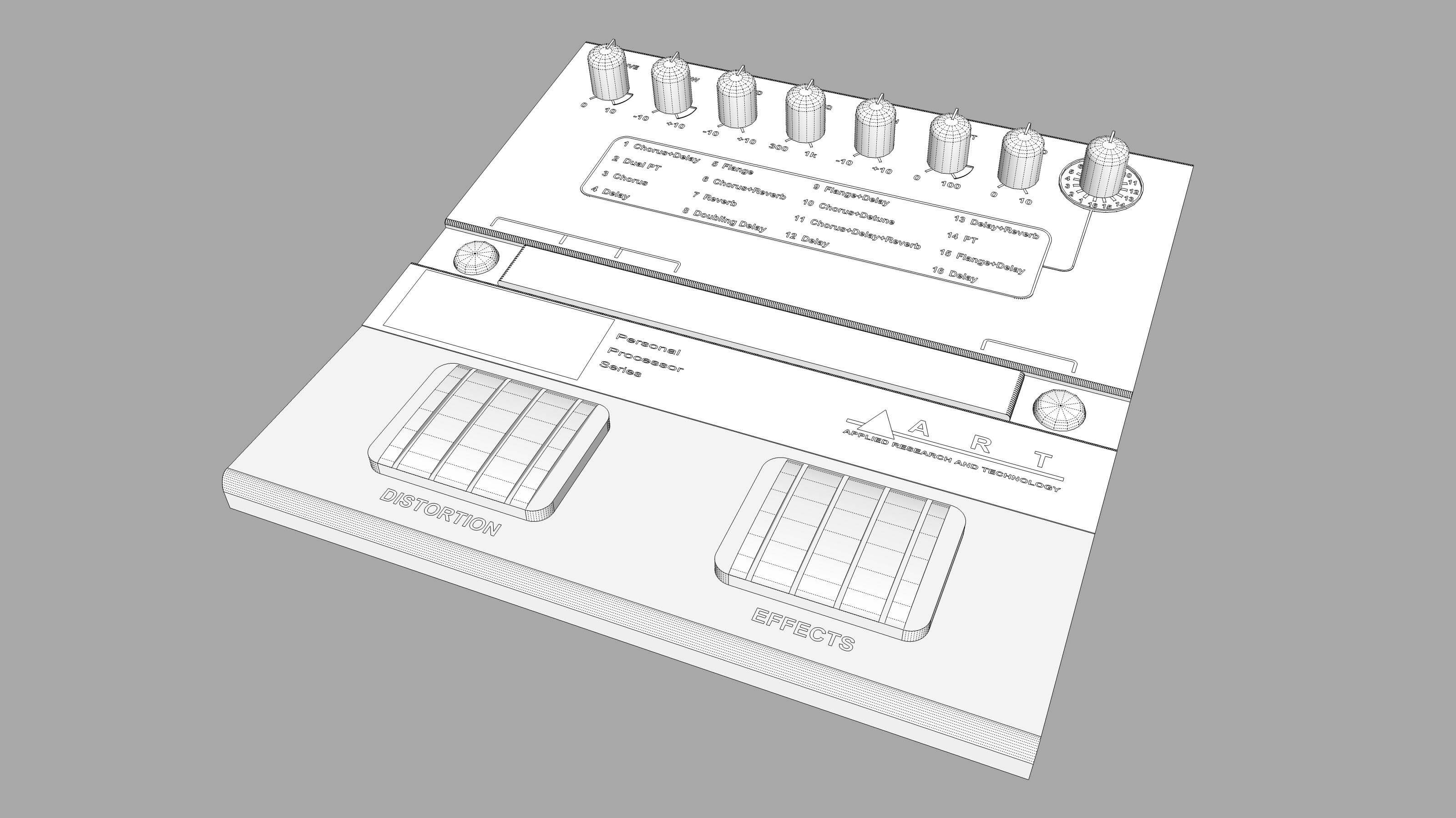 Guitar Effects Pedal - Art Xtreme 3D Model by SpiritSwitchboard