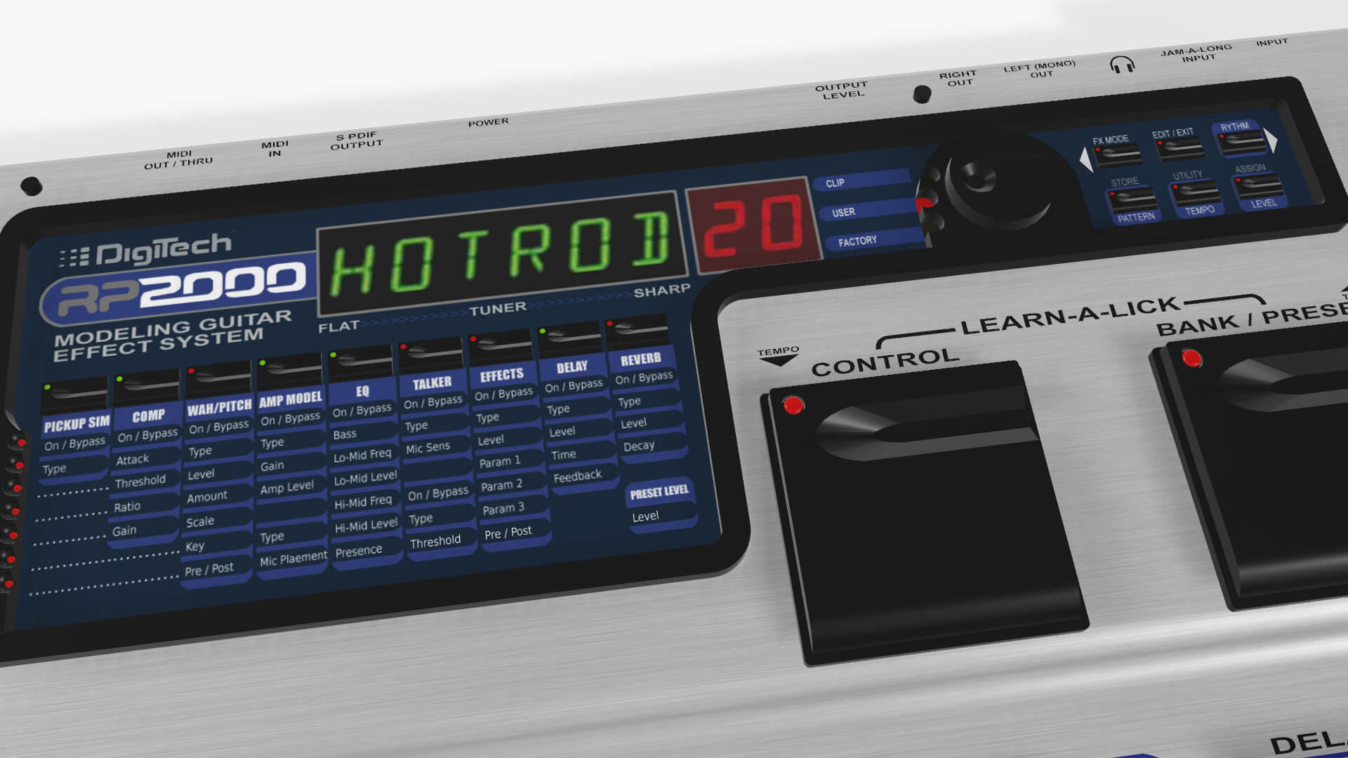 Guitar Effects Pedal - Digitech Rp2000 3D Model by SpiritSwitchboard