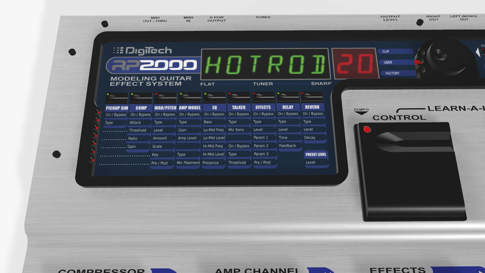 Guitar Effects Pedal - Digitech Rp2000 3D Model by SpiritSwitchboard