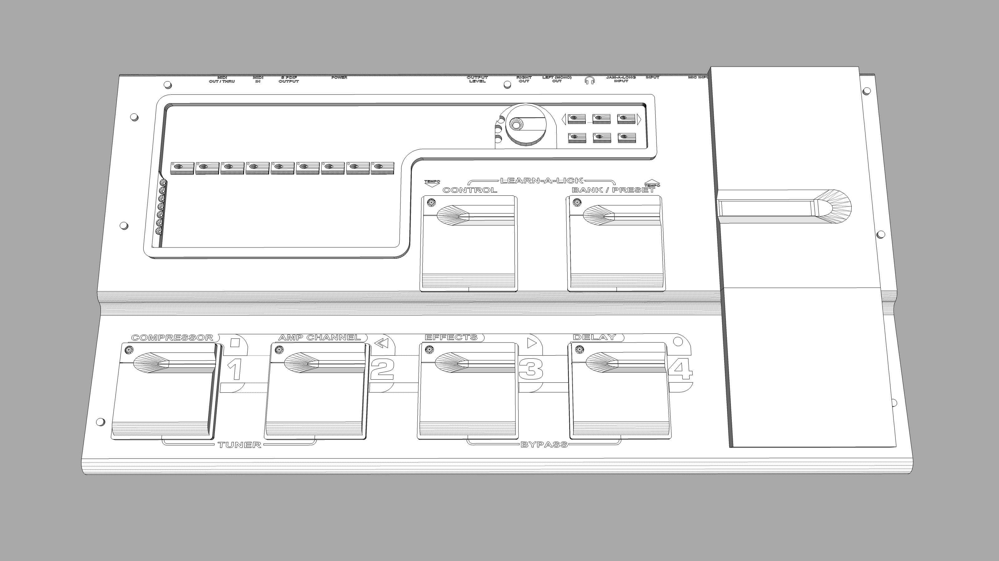 Guitar Effects Pedal - Digitech Rp2000 3D Model by SpiritSwitchboard