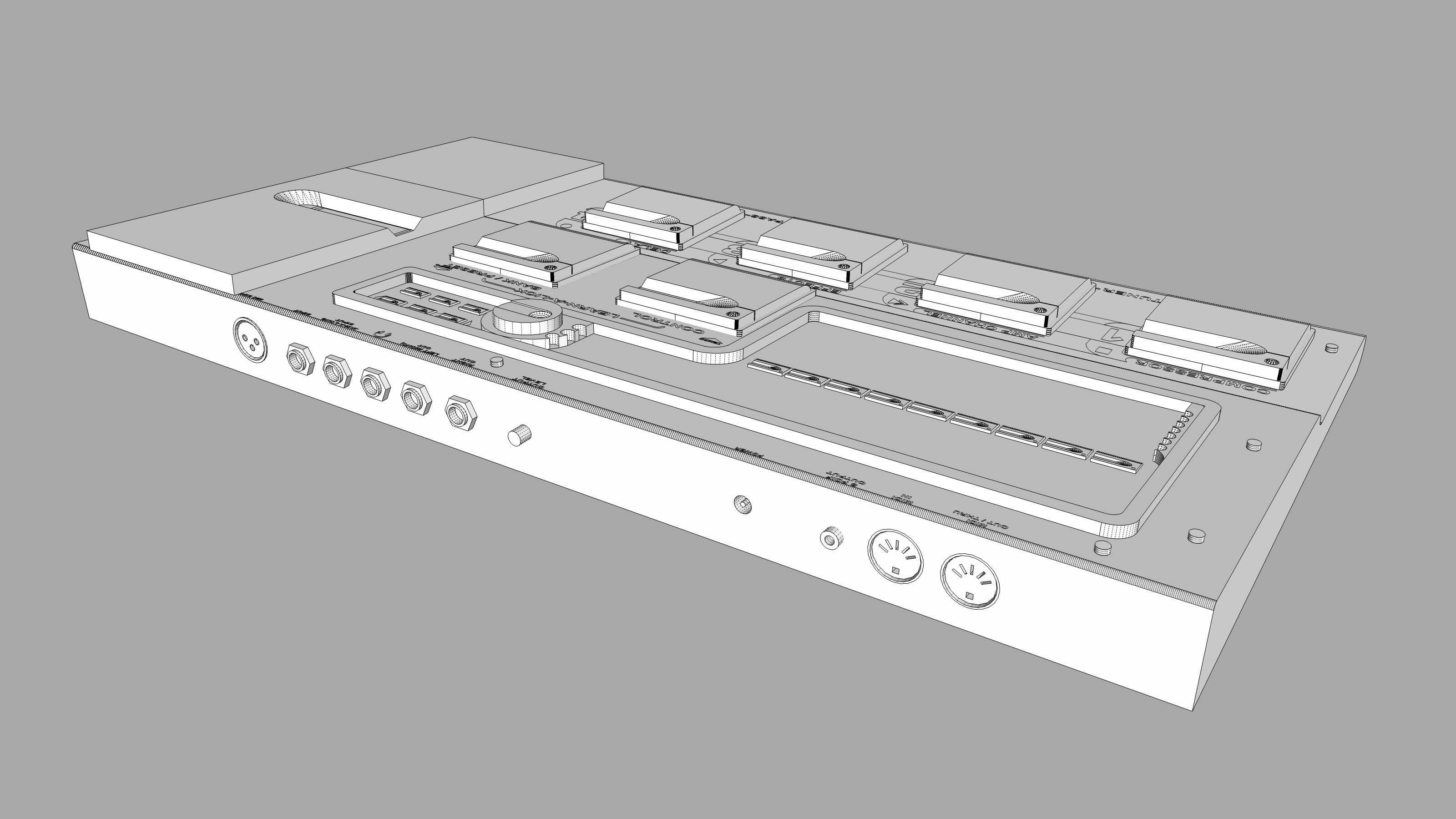 Guitar Effects Pedal - Digitech Rp2000 3D Model by SpiritSwitchboard