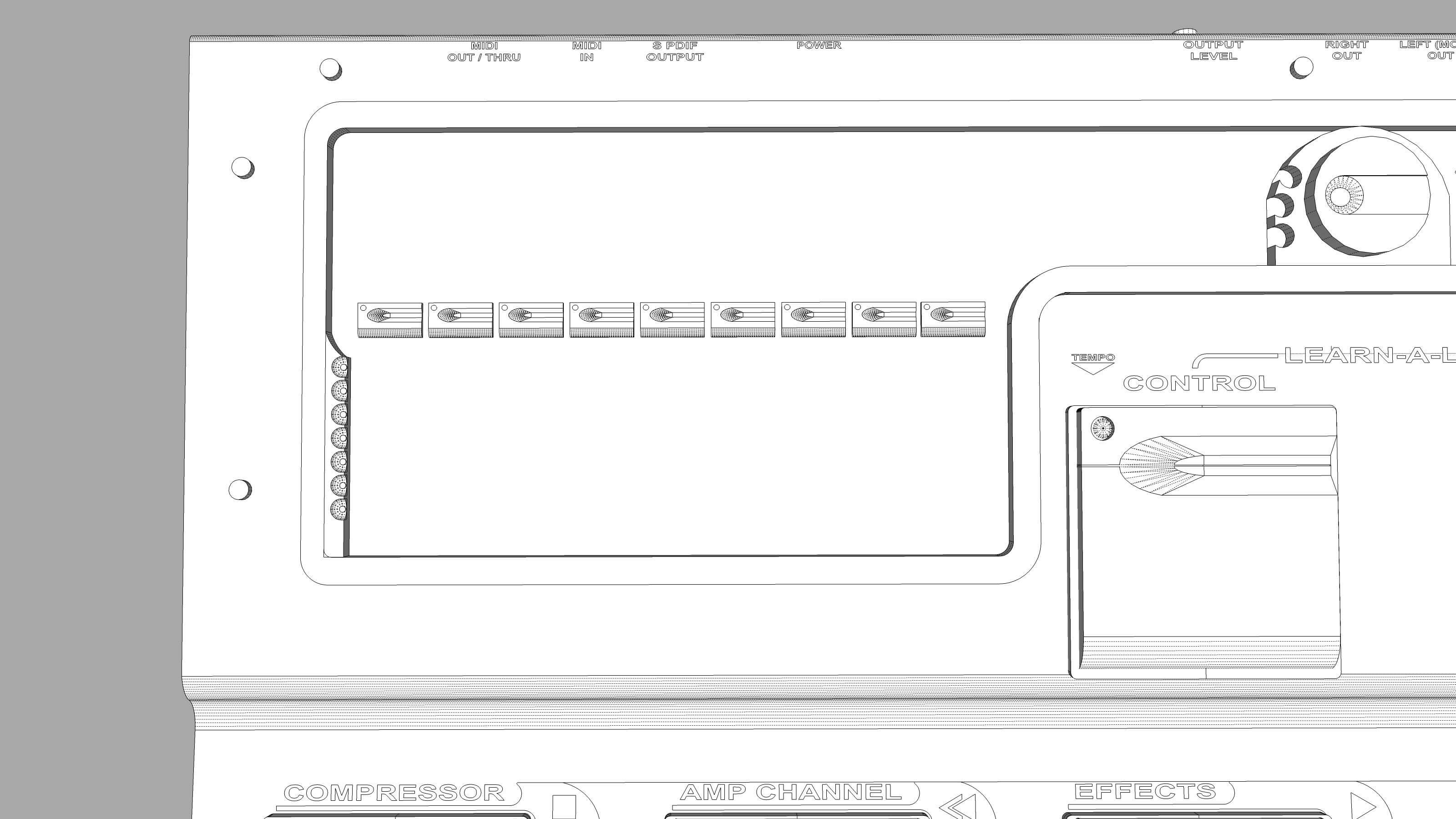 Guitar Effects Pedal - Digitech Rp2000 3D Model by SpiritSwitchboard