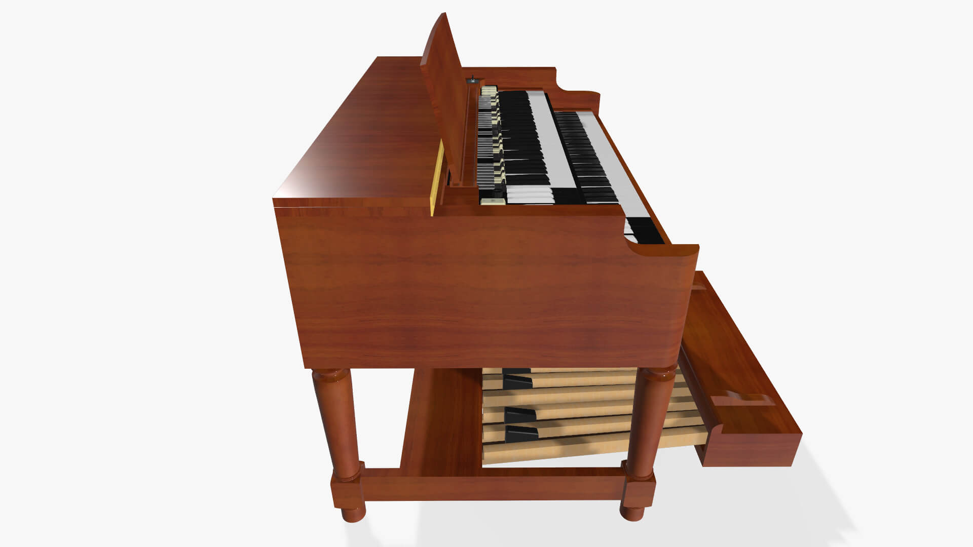 Hammond B3 Organ - Vintage Keyboard 3D Model by SpiritSwitchboard