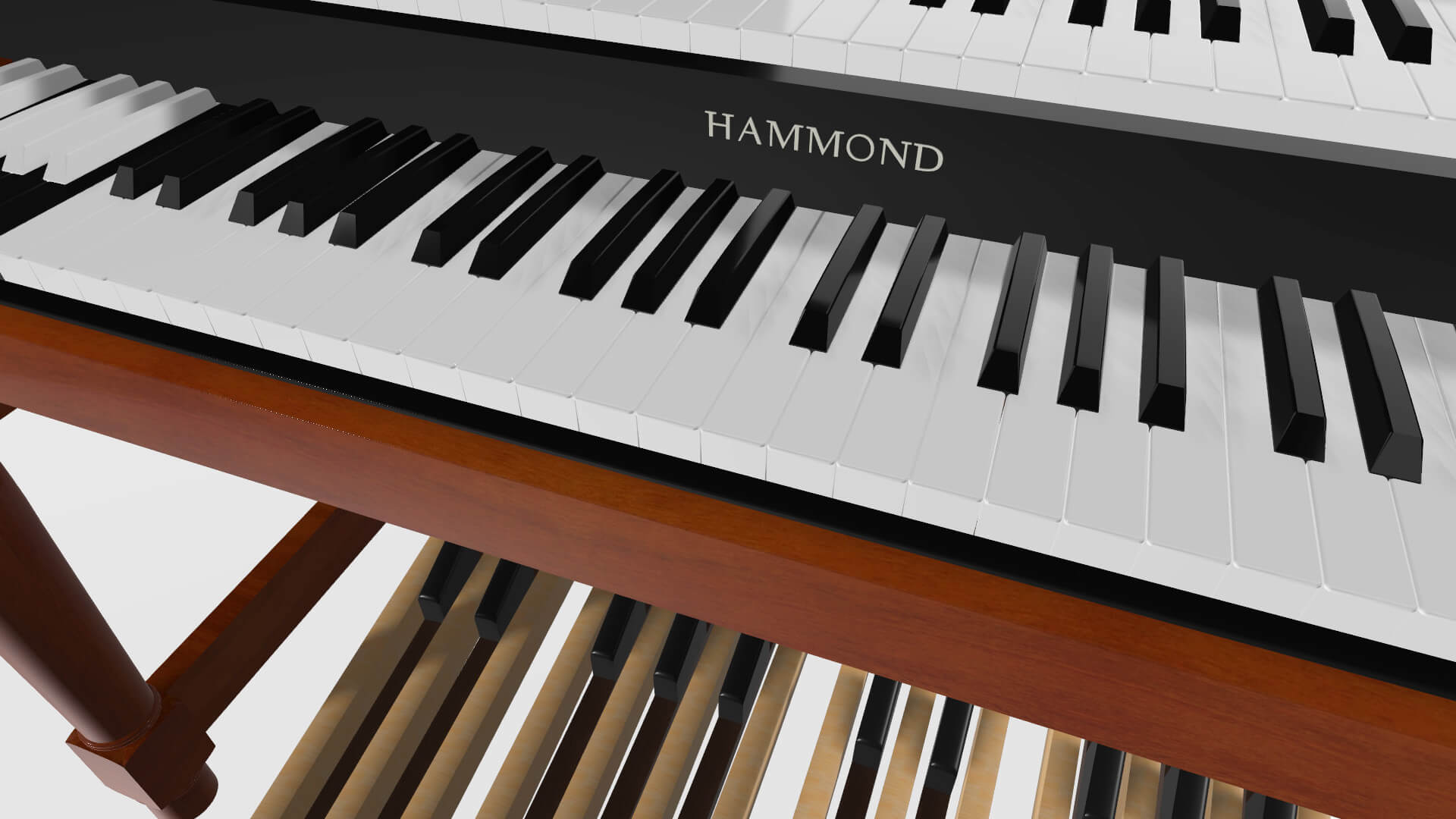 Hammond B3 Organ - Vintage Keyboard 3D Model by SpiritSwitchboard