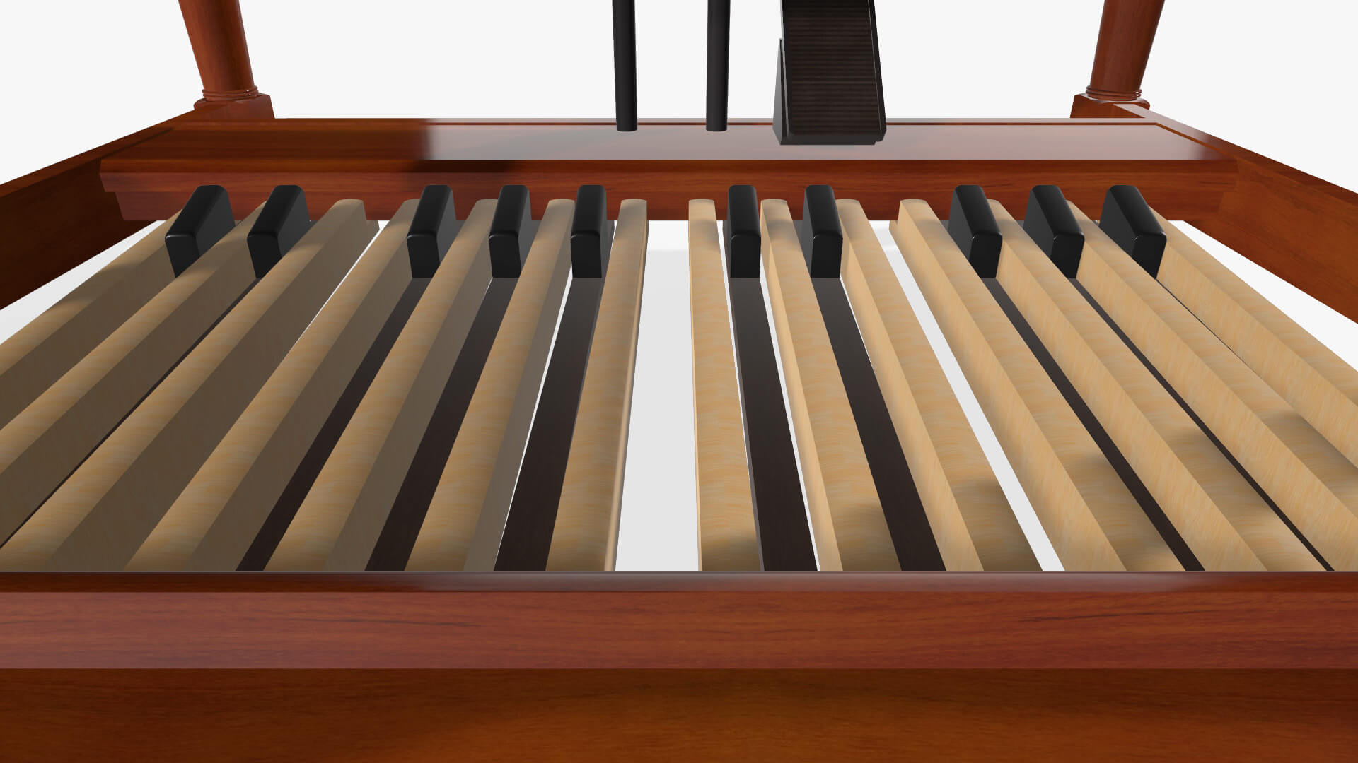 Hammond B3 Organ - Vintage Keyboard 3D Model by SpiritSwitchboard