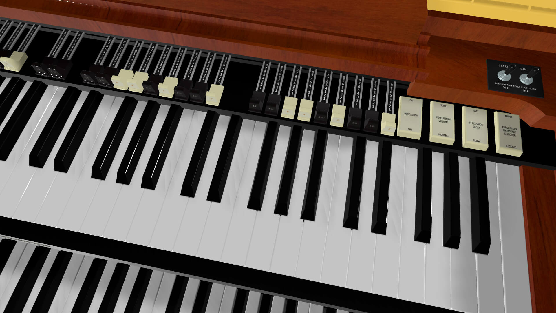 Hammond B3 Organ - Vintage Keyboard 3D Model by SpiritSwitchboard