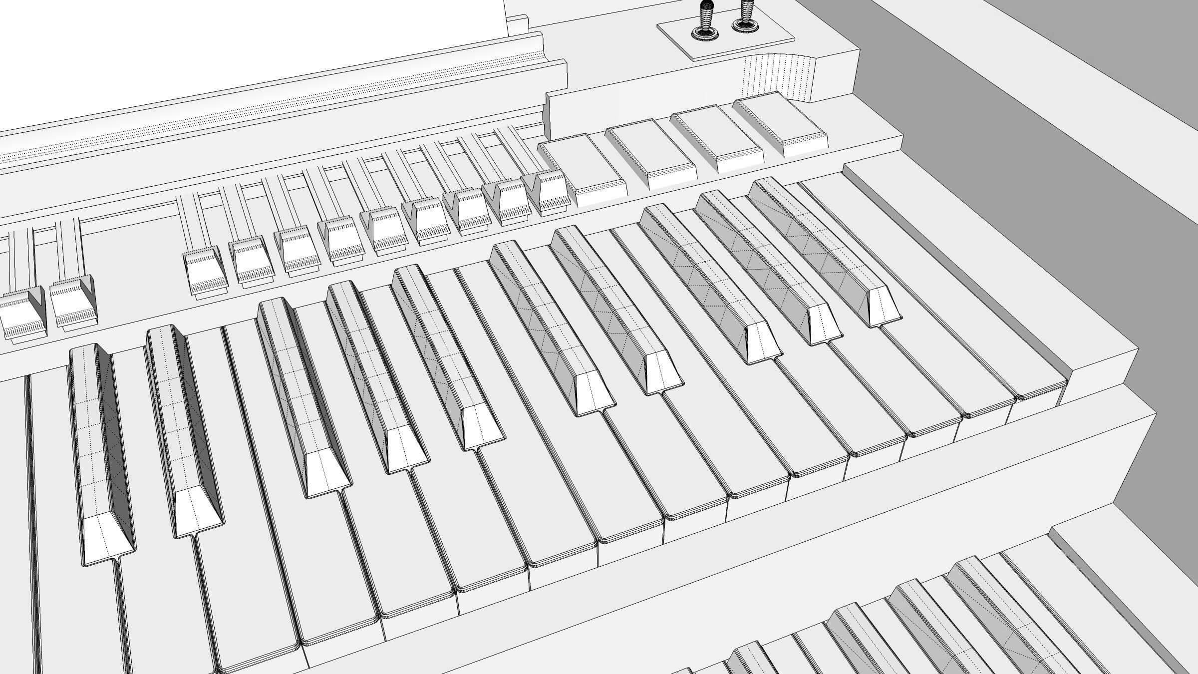 Hammond B3 Organ - Vintage Keyboard 3D Model by SpiritSwitchboard