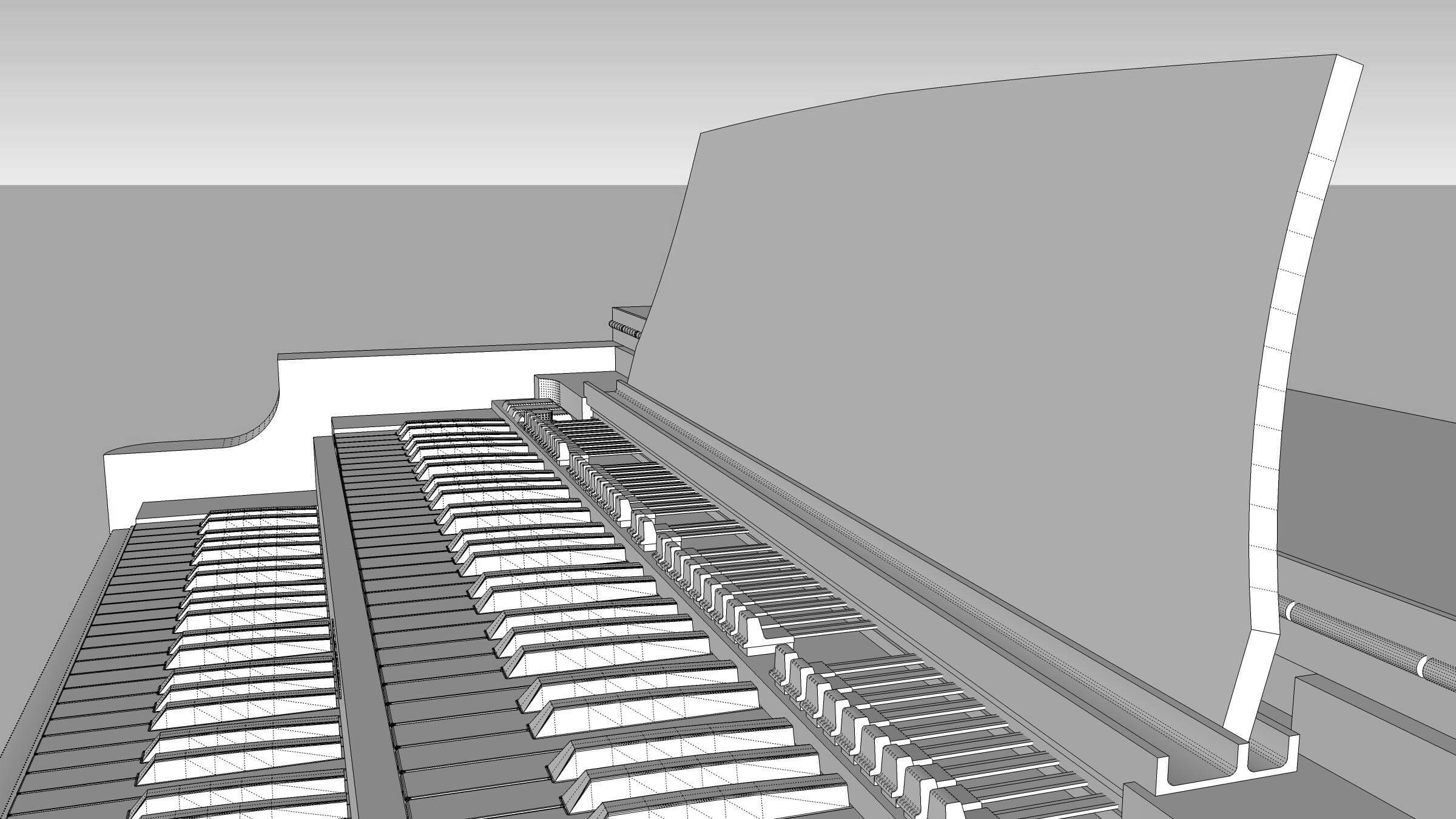 Hammond B3 Organ - Vintage Keyboard 3D Model by SpiritSwitchboard