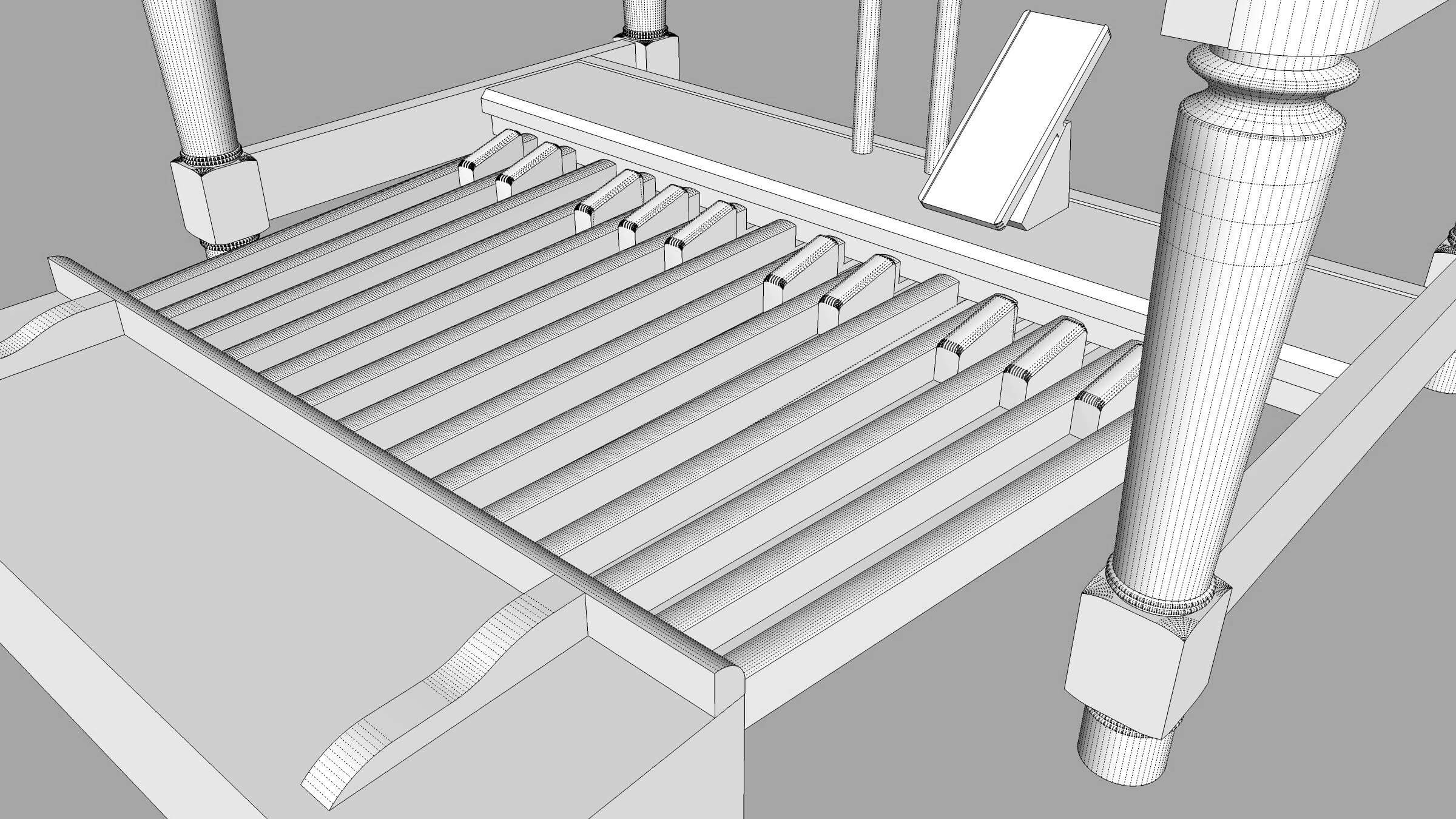 Hammond B3 Organ - Vintage Keyboard 3D Model by SpiritSwitchboard