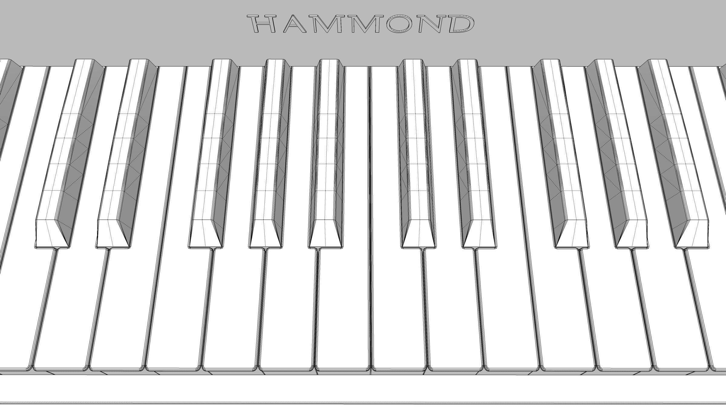 Hammond B3 Organ - Vintage Keyboard 3D Model by SpiritSwitchboard