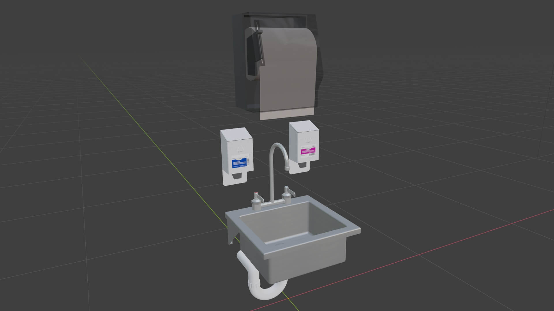 Hand Washing Station - 3D Model by SpiritSwitchboard