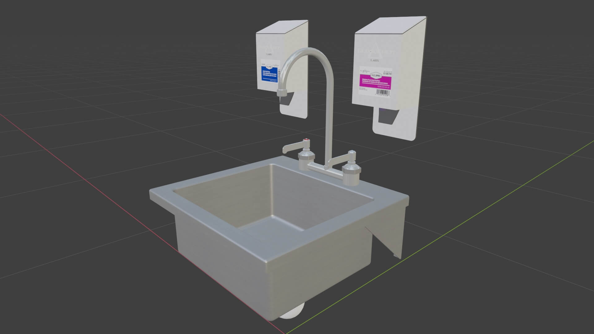 Hand Washing Station - 3D Model by SpiritSwitchboard