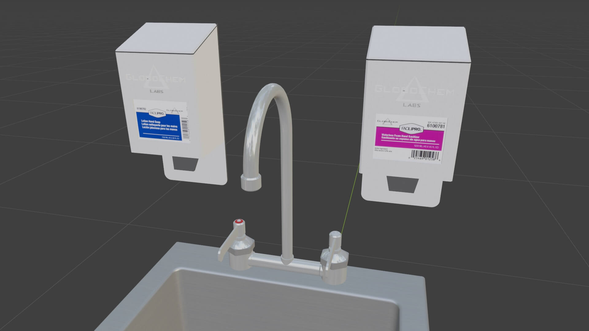 Hand Washing Station - 3D Model by SpiritSwitchboard